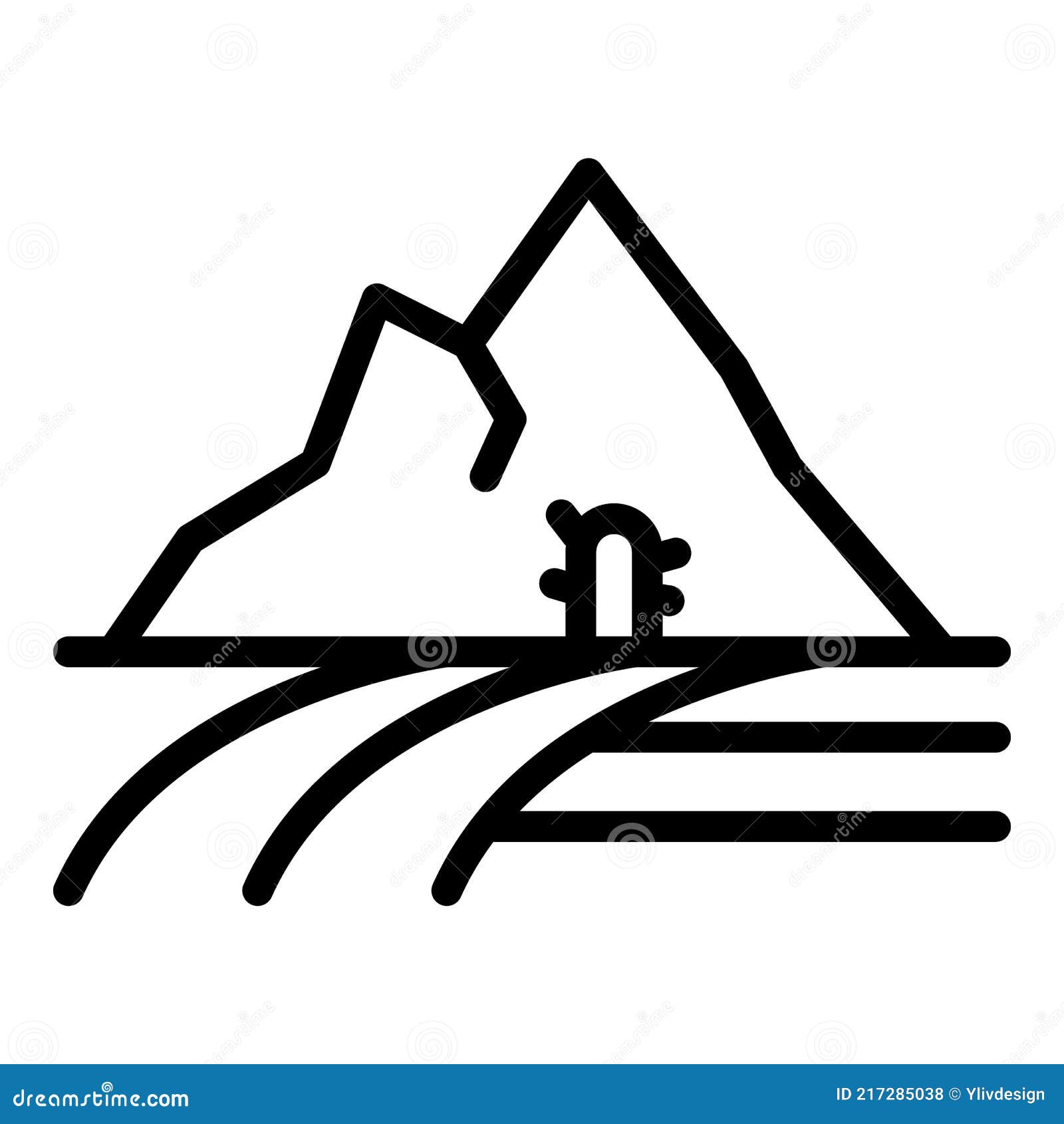 Desert Ranch Icon, Outline Style Stock Vector - Illustration of poster ...