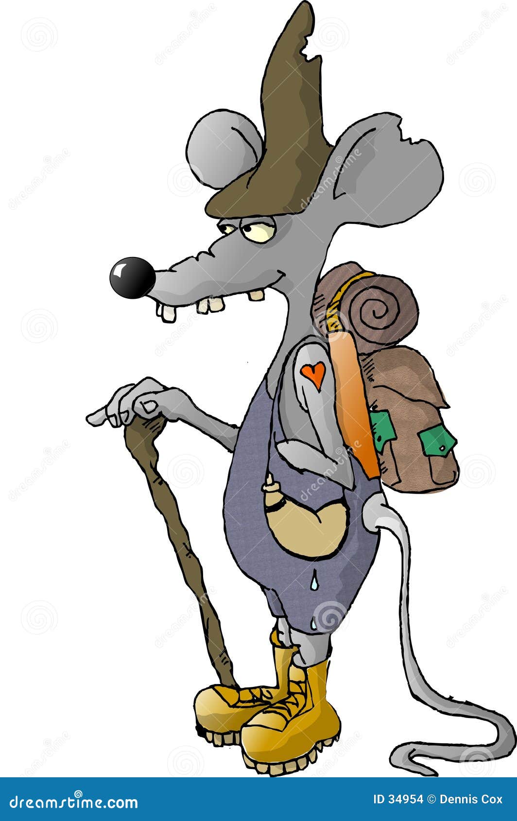 Desert Rat stock illustration. Illustration of hike, walk - 34954