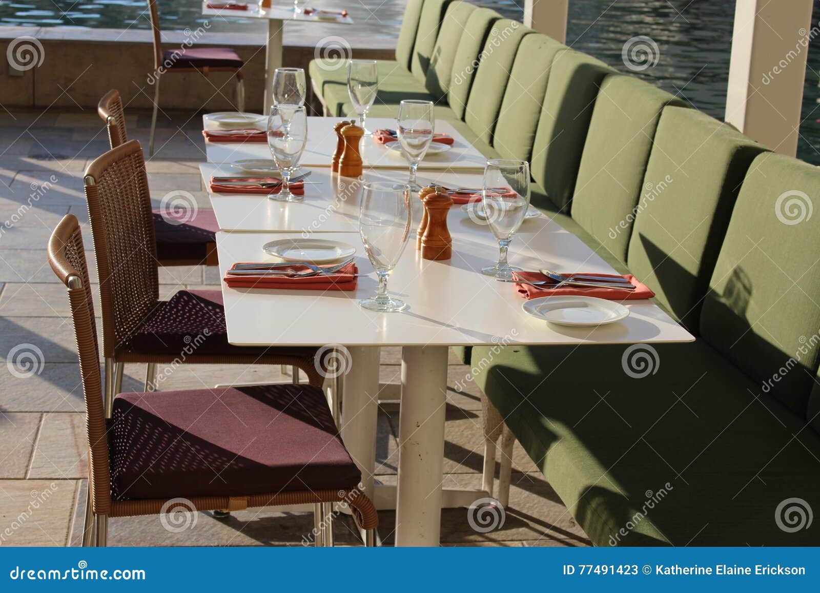 Desert Resort Dinner Table stock image. Image of city - 77491423