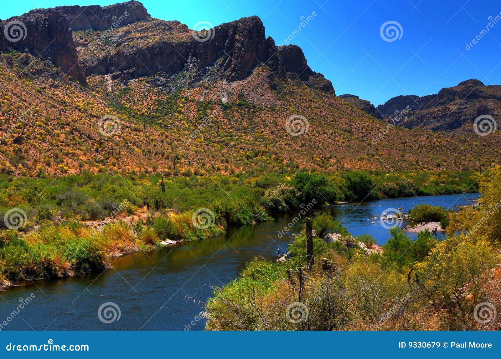 Desert River stock image. Image of outdoors, mountain - 9330679