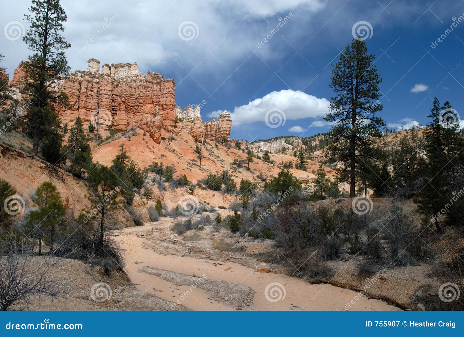 Desert River and Red Rocks: Landscape Stock Image - Image of stream ...