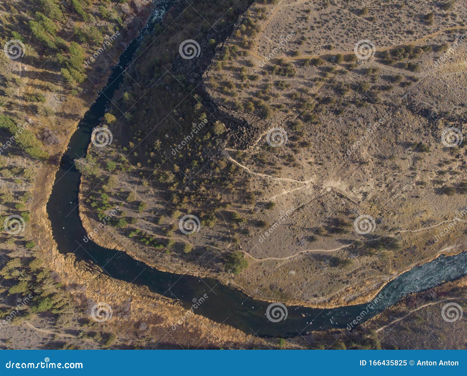 Desert with River, Texture. Shot from Above Stock Image - Image of ...