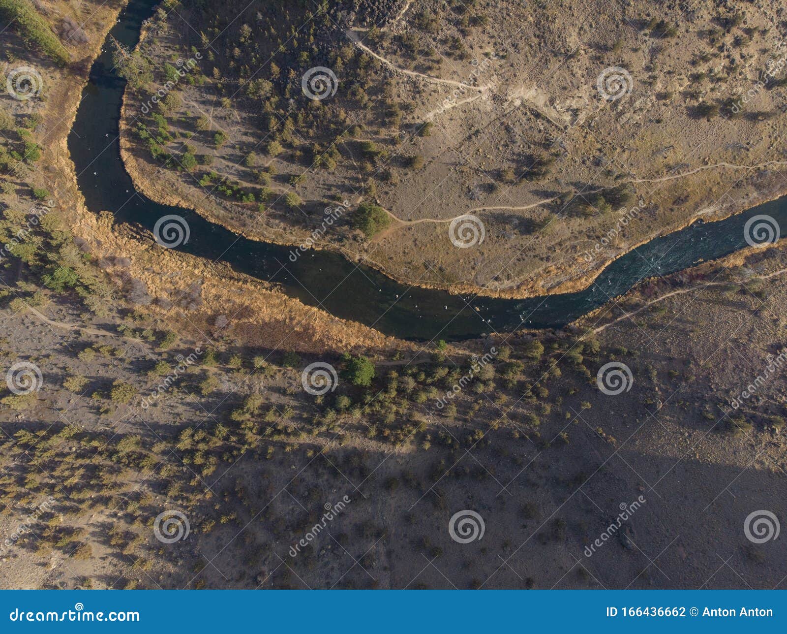 Desert with River, Texture. Shot from Above Stock Photo - Image of ...