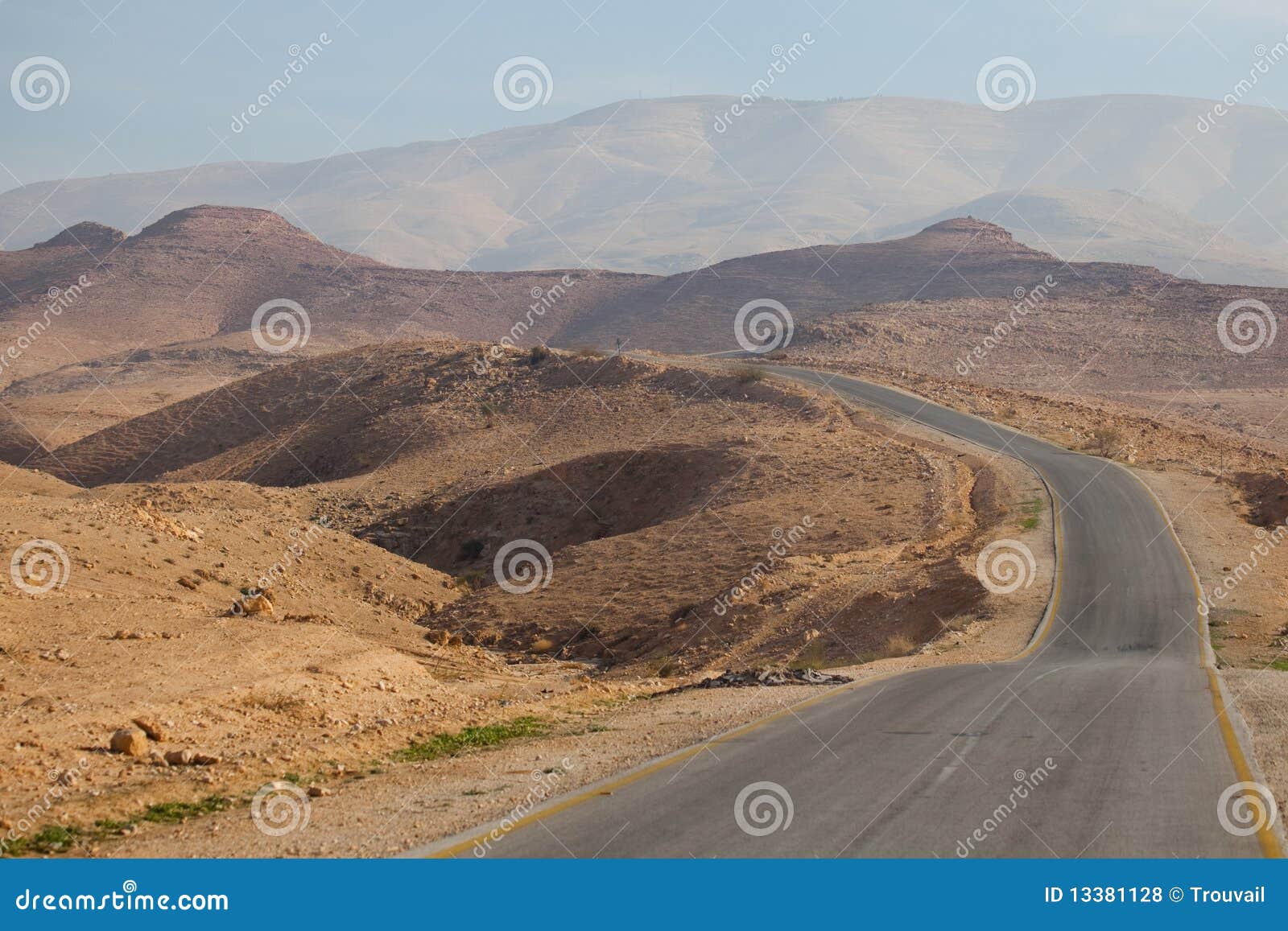 Desert road in Jordan stock photo. Image of desert, winding - 13381128