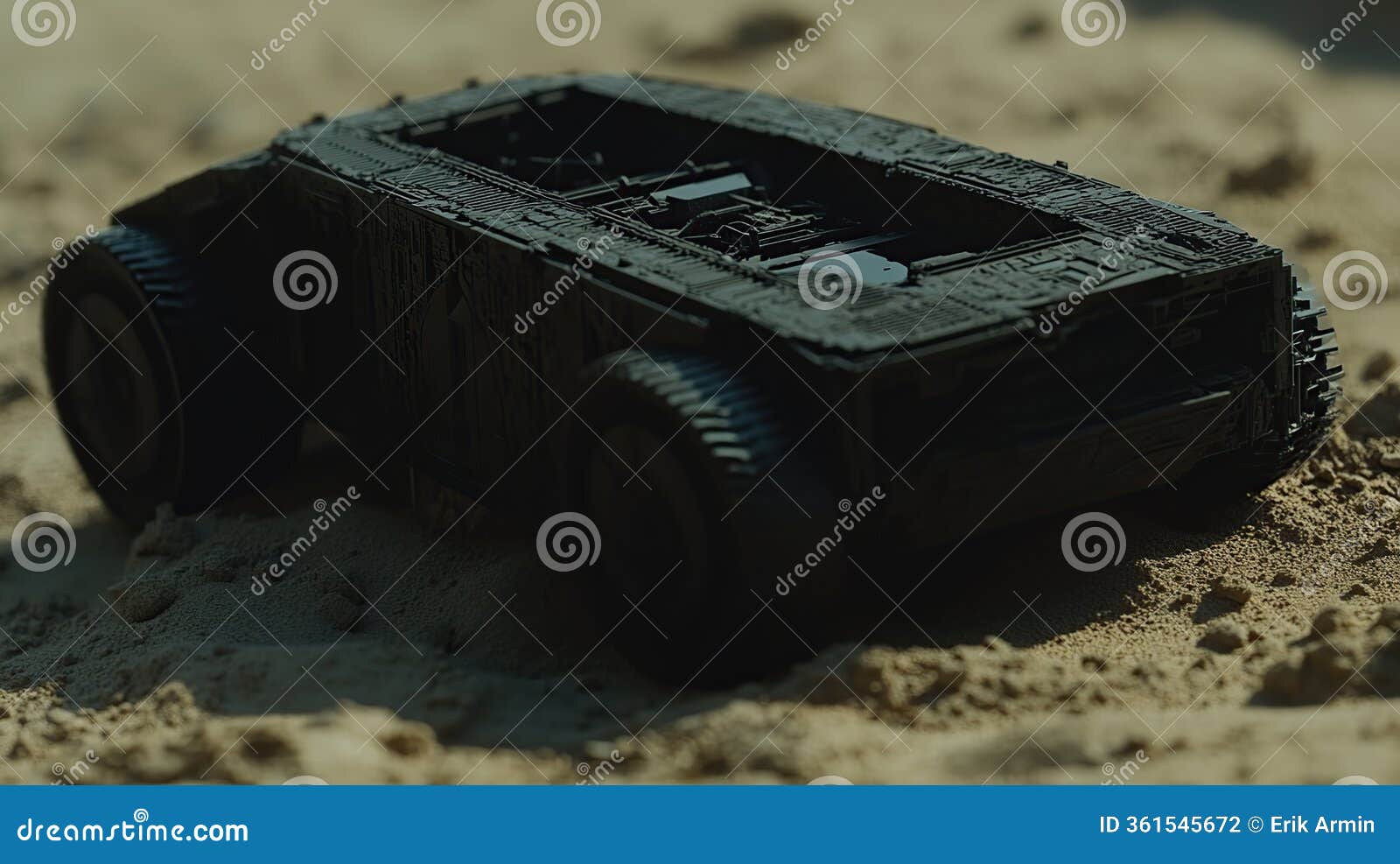 Desert Robot Vehicle Testing, Sandy Terrain, Background Blur Stock ...
