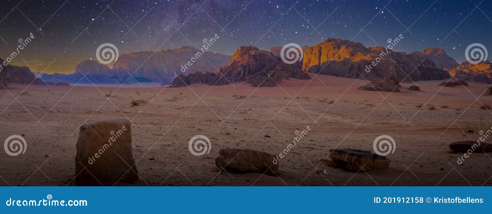 Desert and Rocks on Extraterrestrial or Alien Planet in the Universe ...
