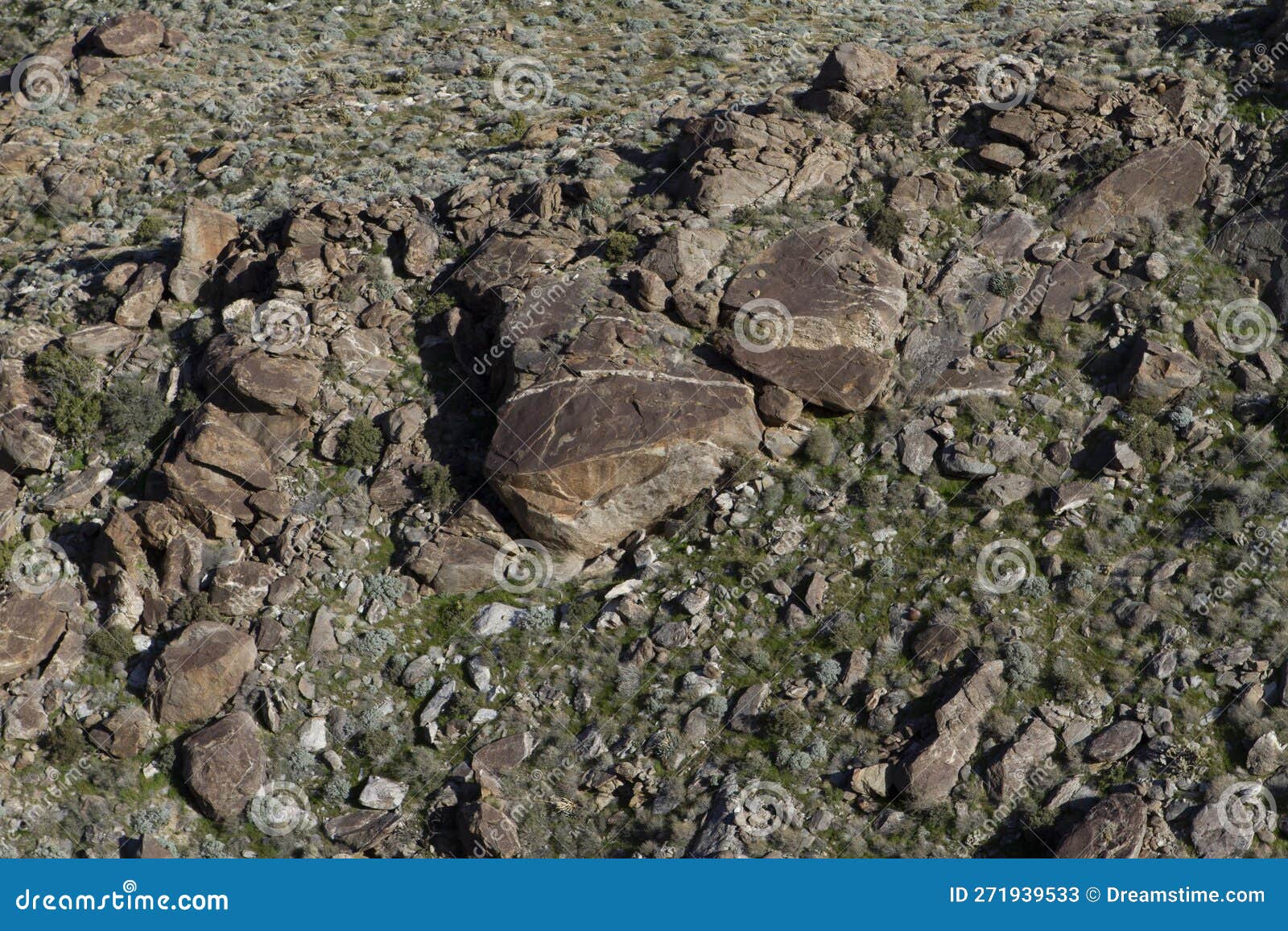 Desert rocks on a hillside stock image. Image of monochromatic - 271939533