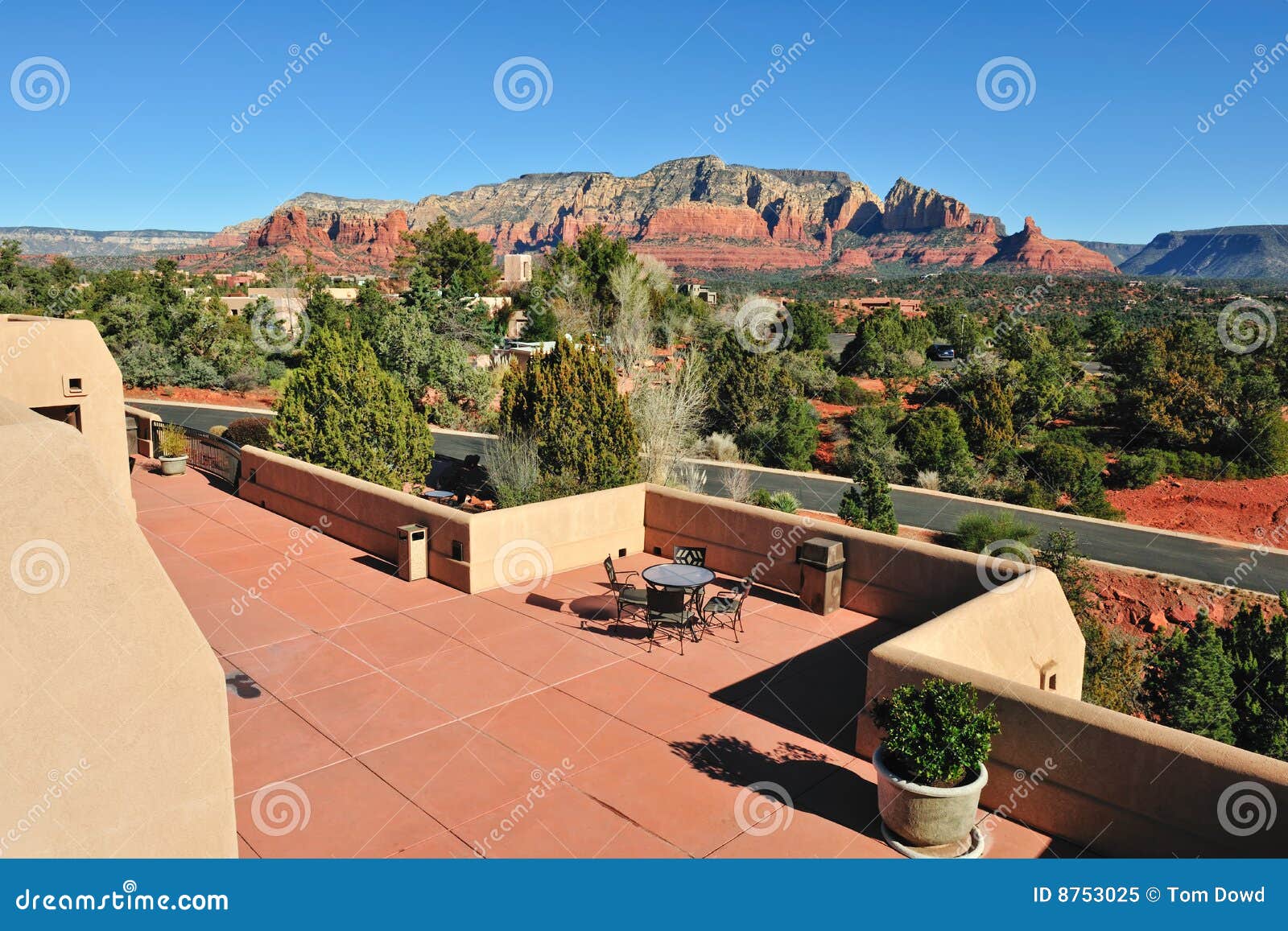 Desert rooftop patio stock image. Image of open, sedona - 8753025