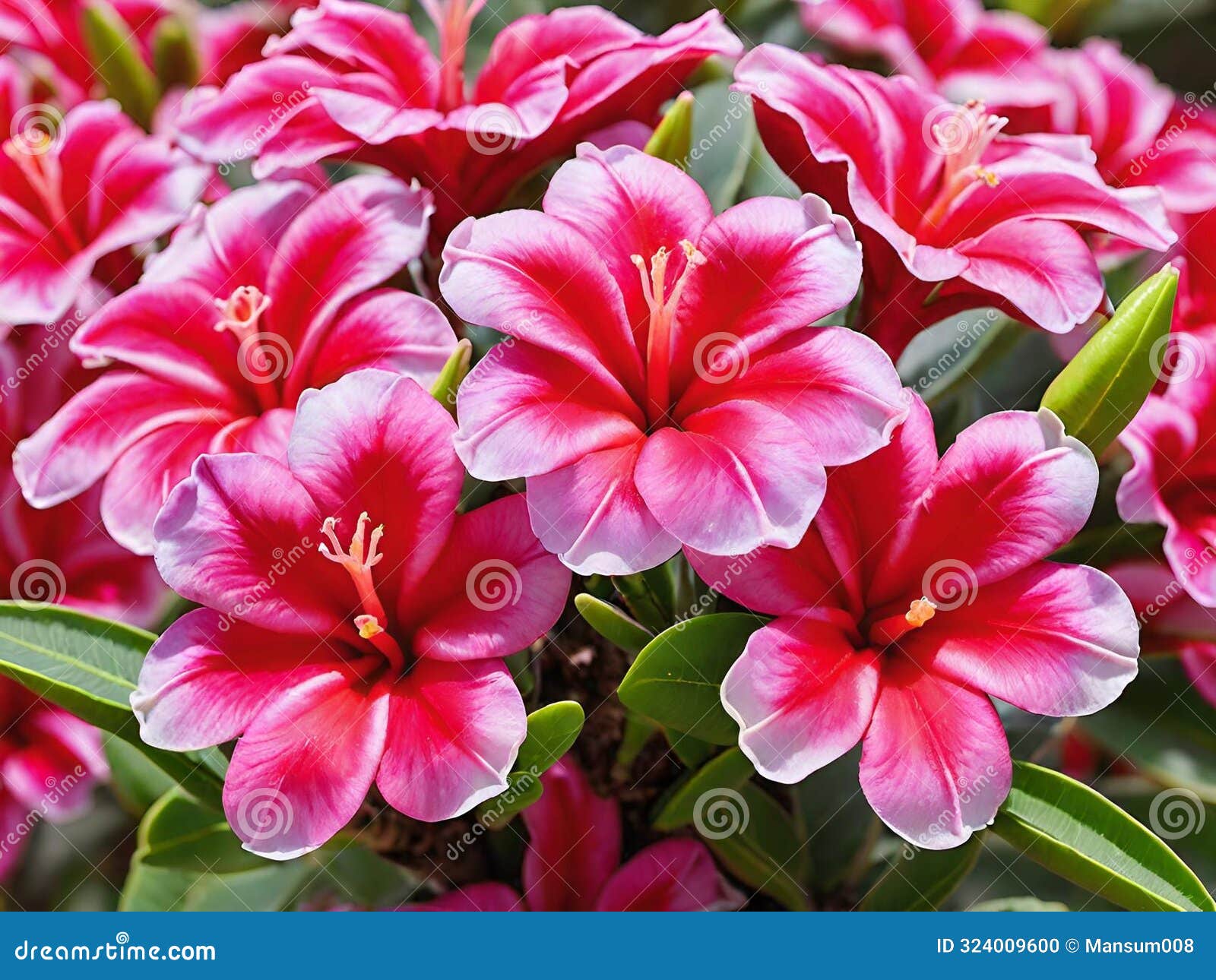 The Desert Rose or Impala Lily or Adenium Obesum Stock Illustration ...