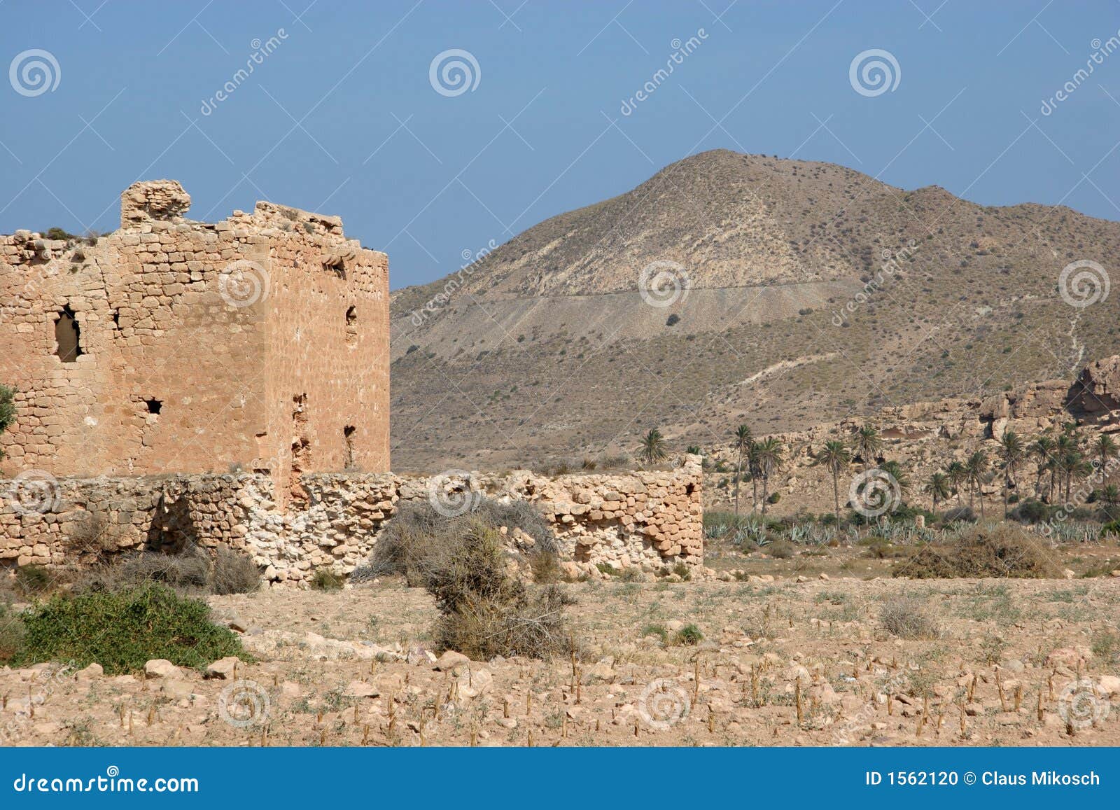 Desert ruin stock photo. Image of sparse, isolation, mountain - 1562120