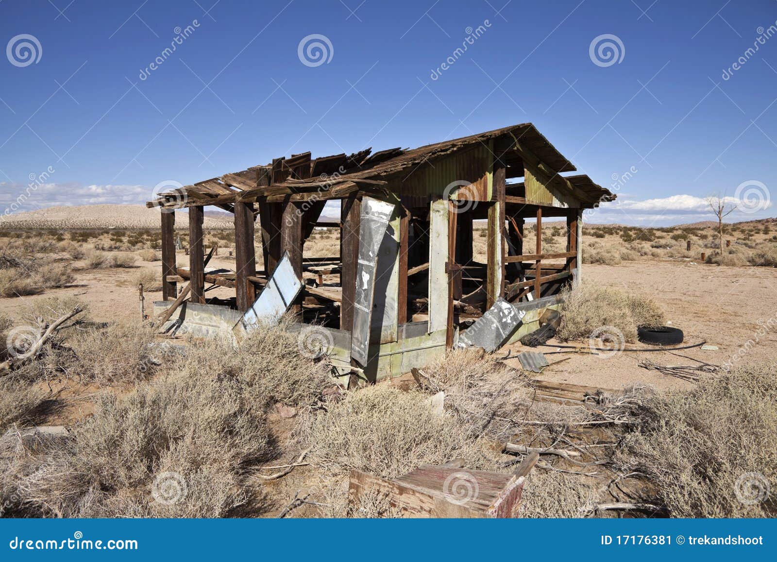 Desert Ruin stock image. Image of house, california, destroyed - 17176381