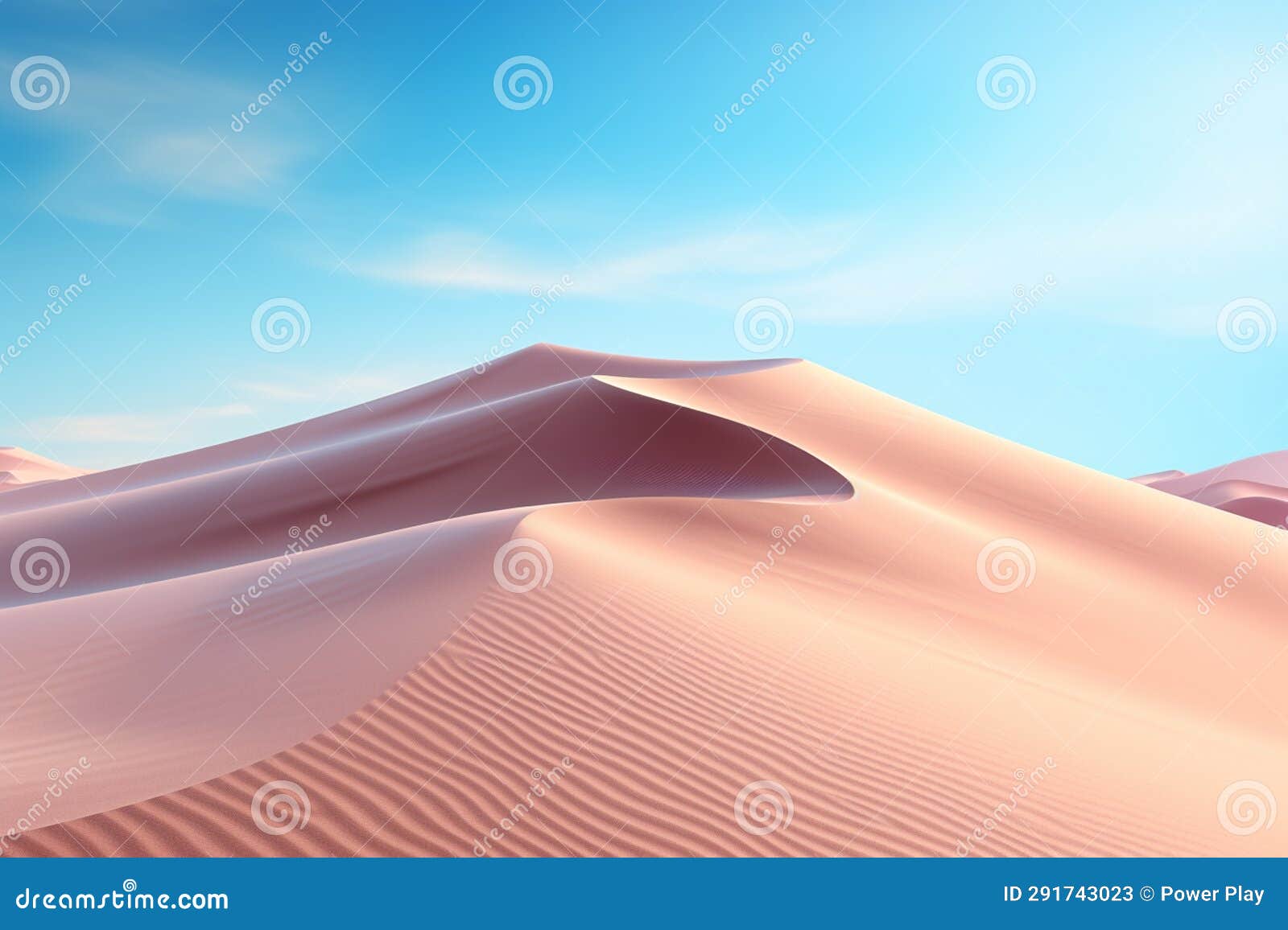 Desert Sand Dunes. 3d Render of Desert Dunes Stock Illustration ...