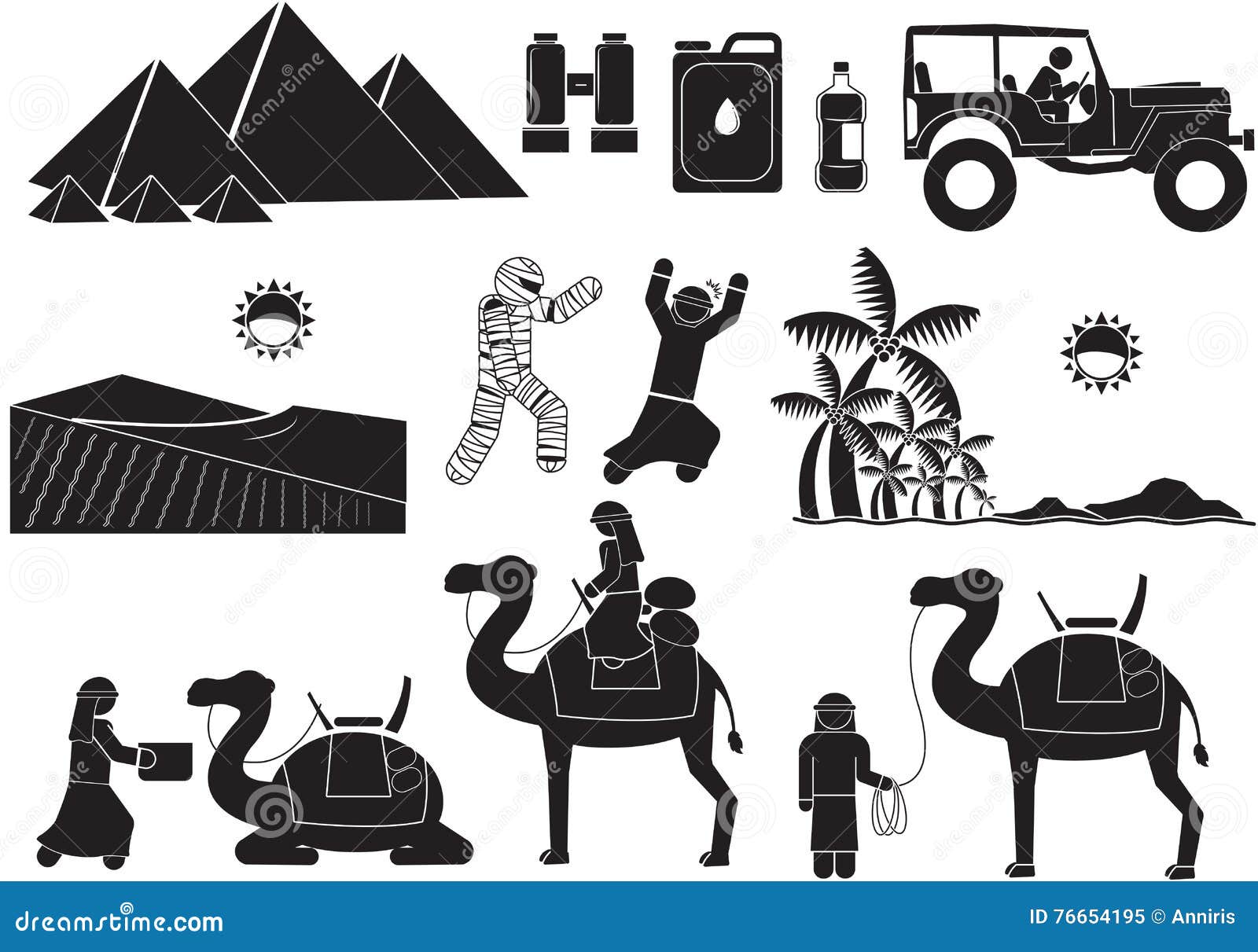 The-desert stock vector. Illustration of icon, country - 76654195