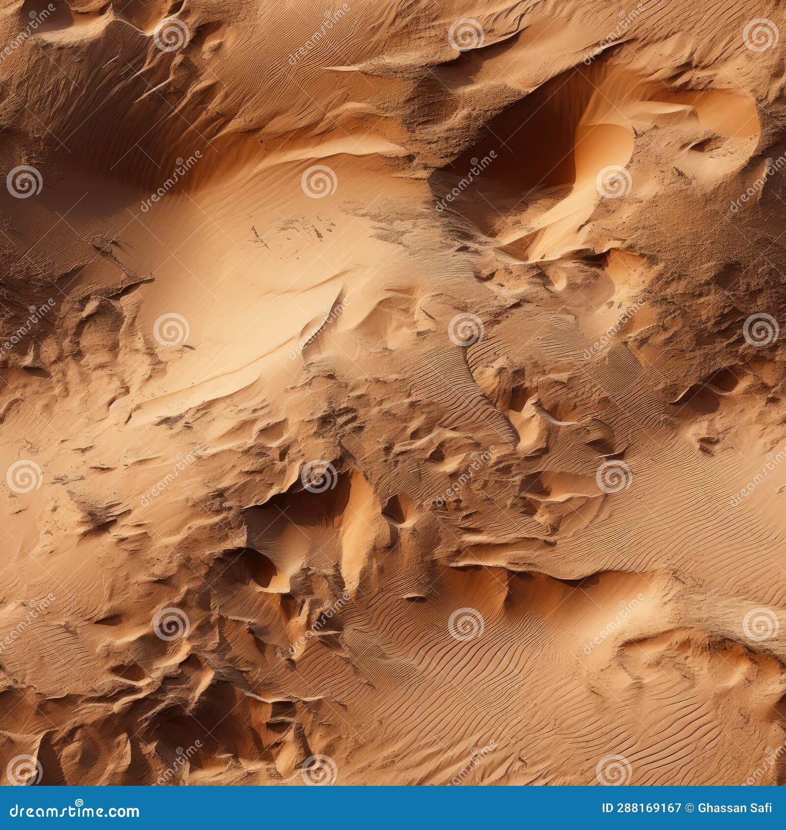 Desert Sand Seamless Pattern with Dunes Stock Illustration ...