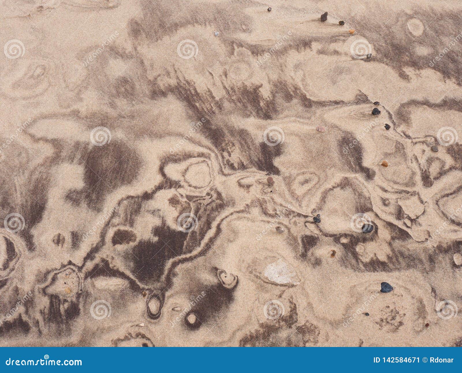 Desert Sand with Shapes from Crushed Shells and Sediments Stock Image ...