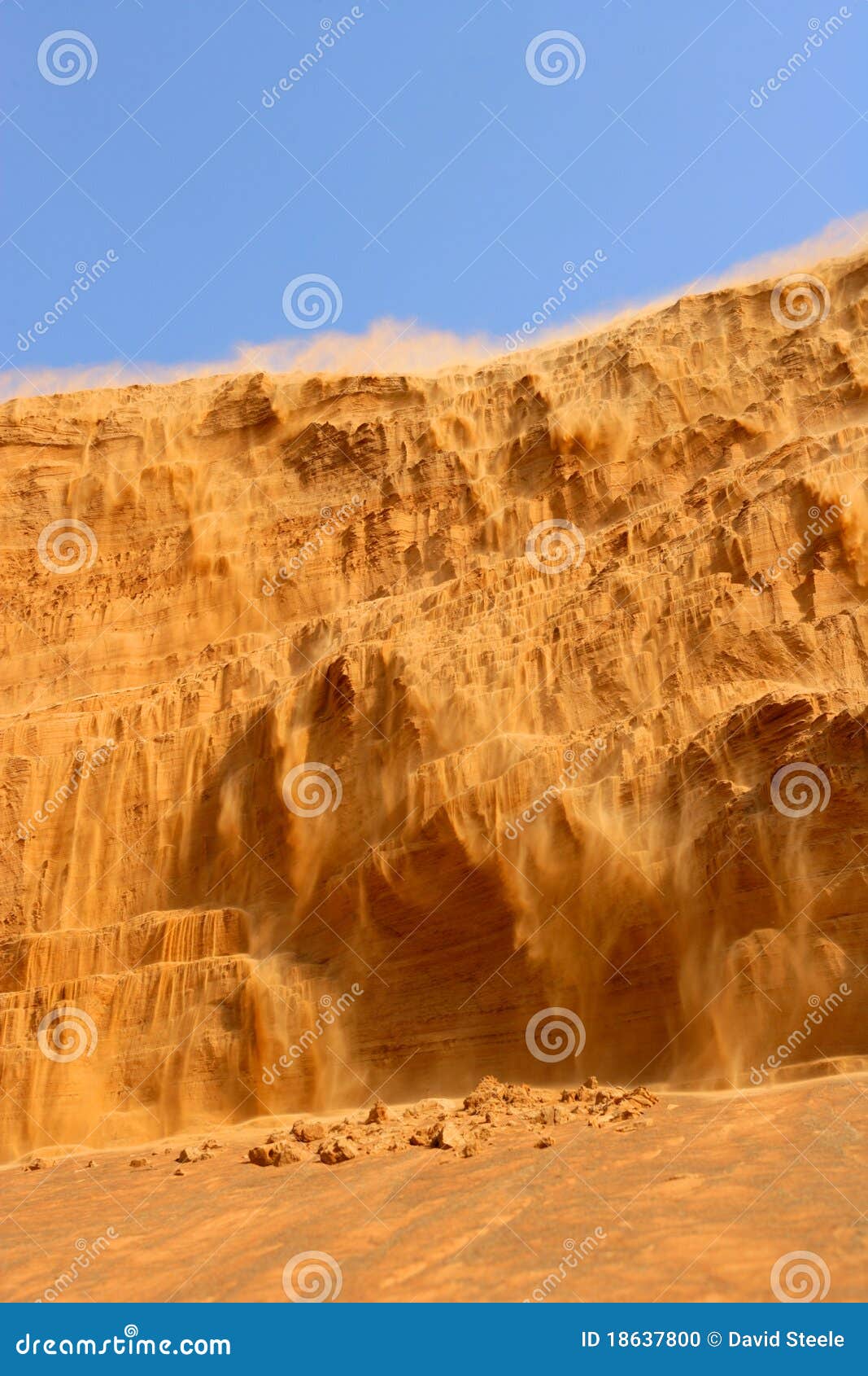 Desert Sandfall stock photo. Image of sandfall, colour - 18637800