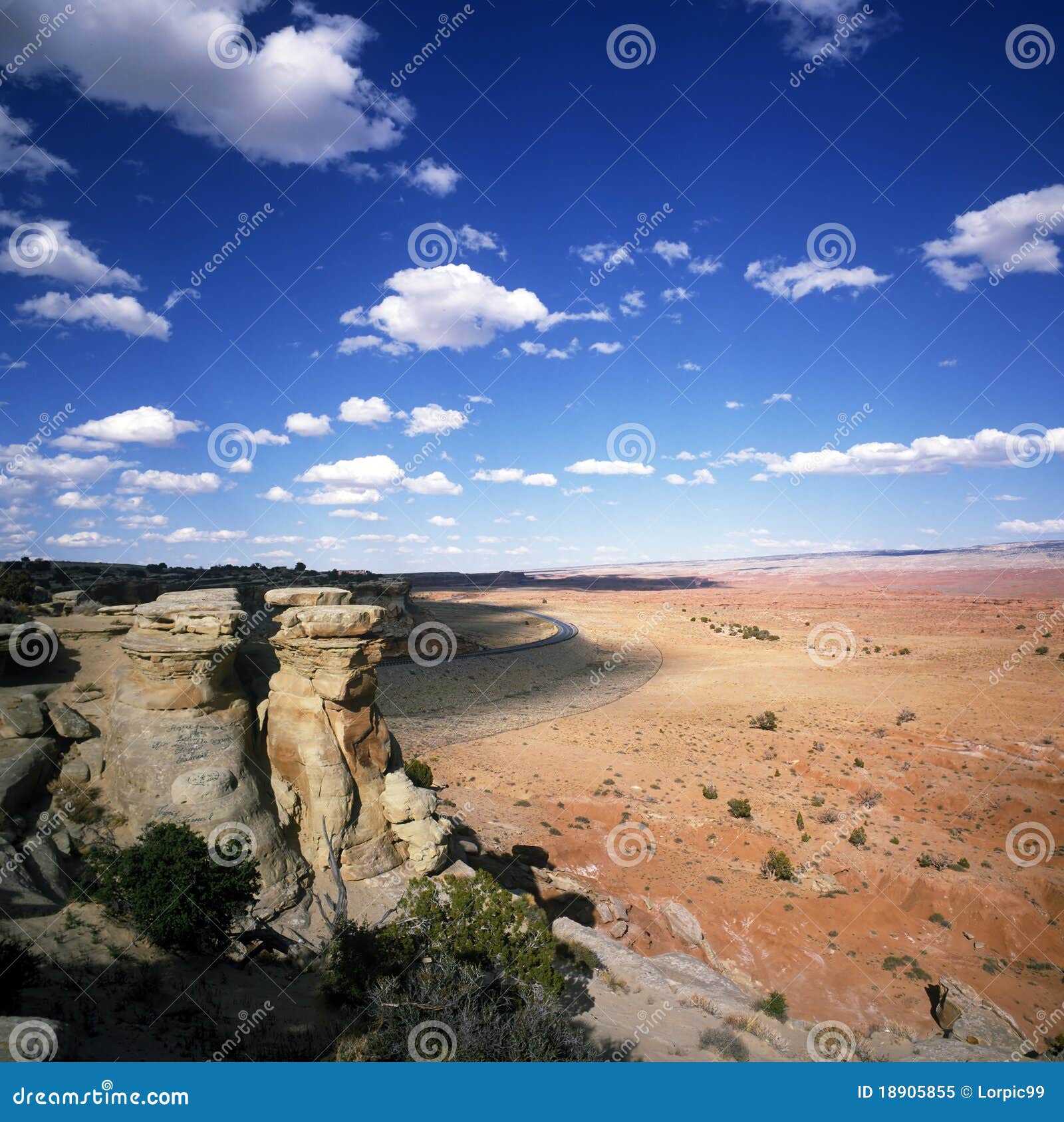 Desert scenery stock image. Image of limestone, vegetation - 18905855