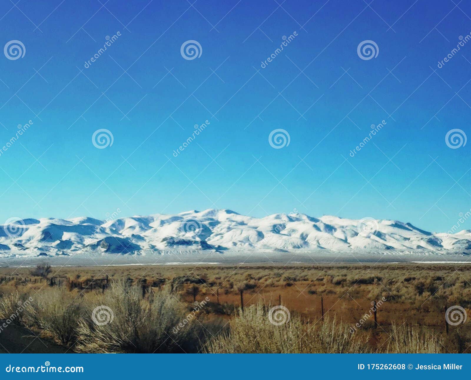 Desert Snow Mountain Side Open Sky Stock Photo - Image of snow, desert ...