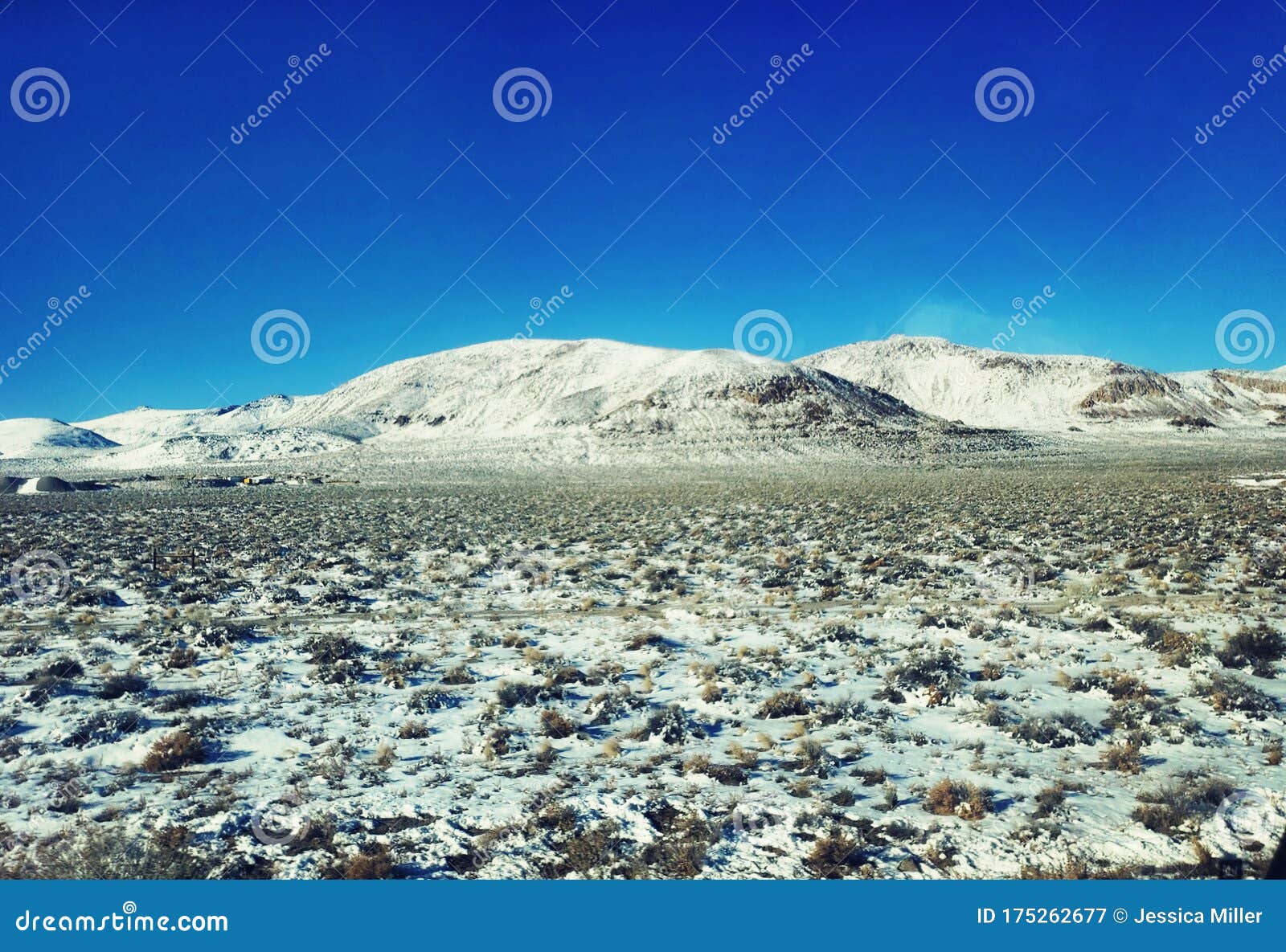 Desert Snow Mountain Side Open Sky Stock Image - Image of mountain ...
