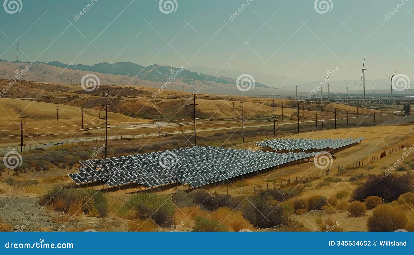 Desert Solar Panel Array Renewable Energy Sustainable Power Clean ...