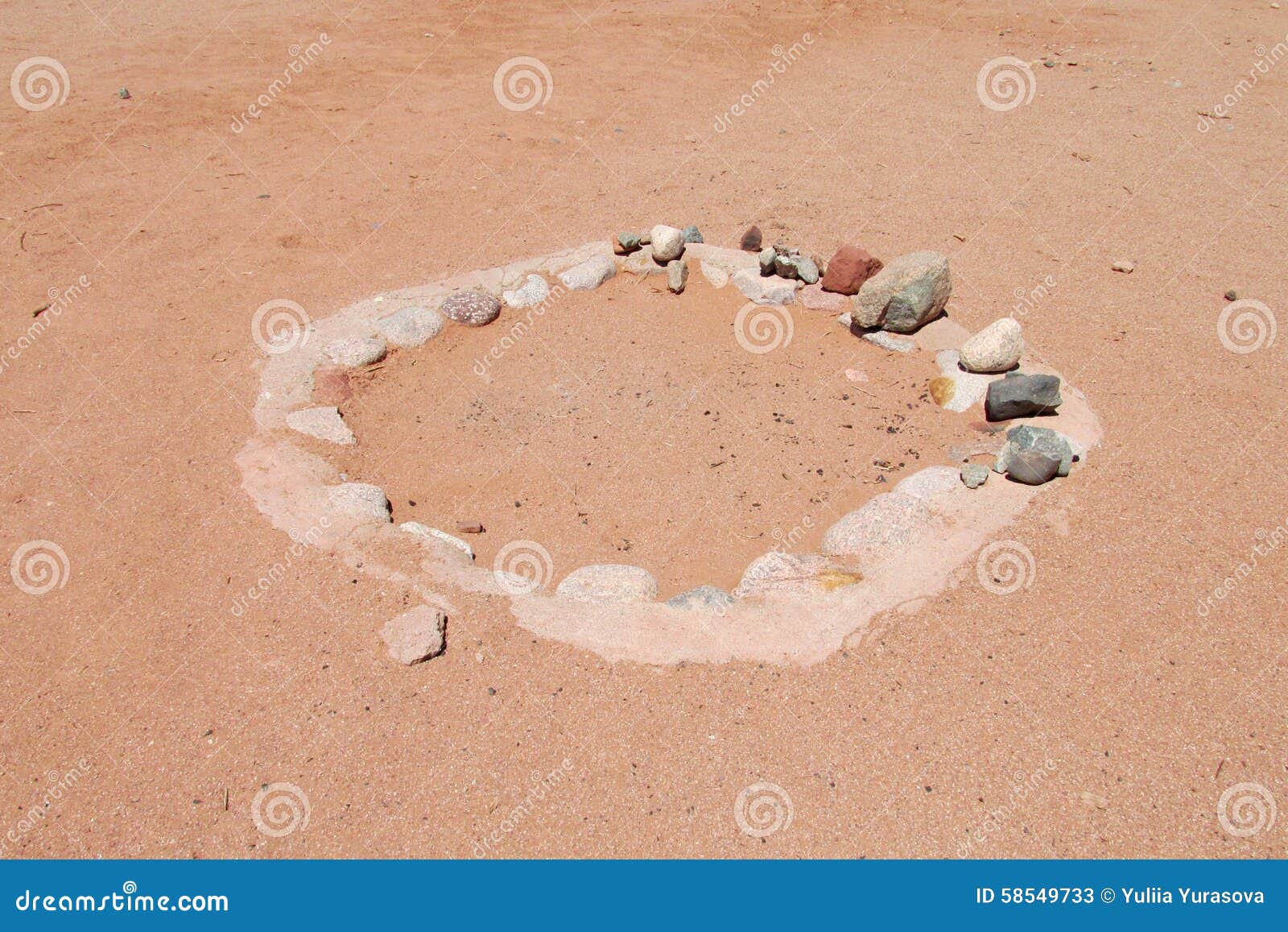 Desert stone circle stock image. Image of circle, dirt - 58549733