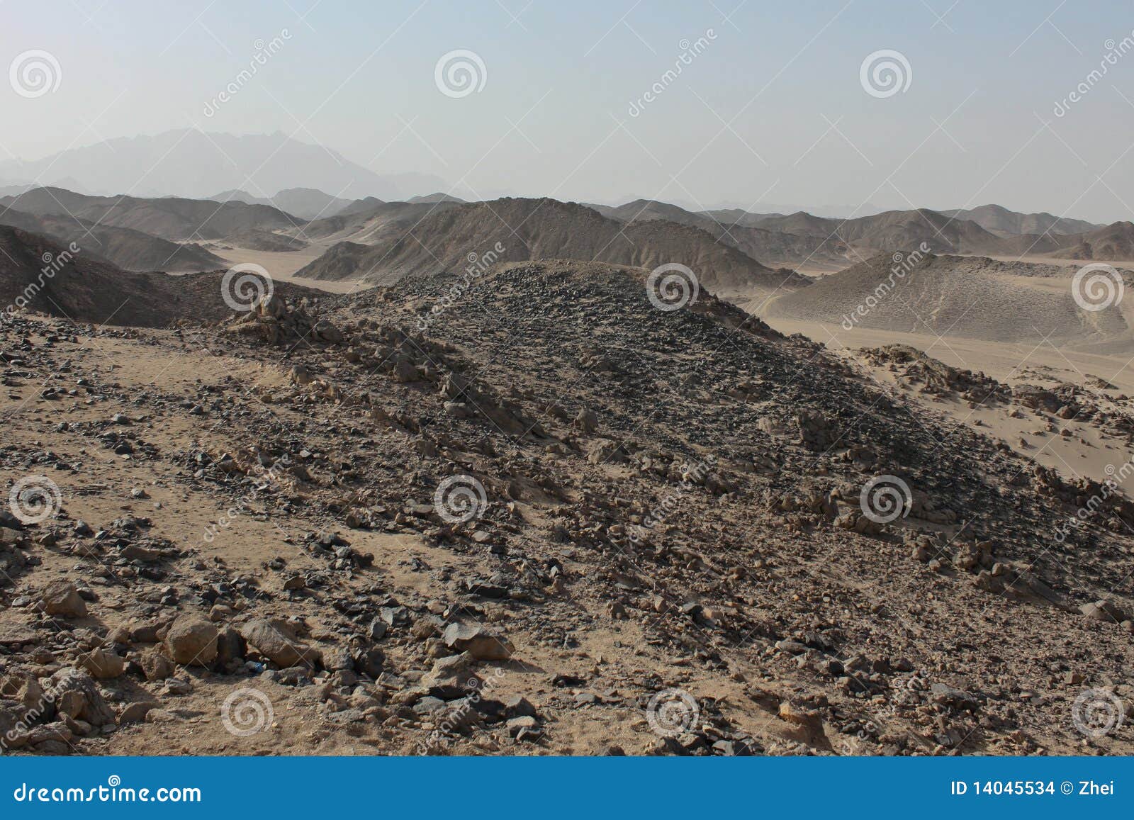 Desert with stones stock photo. Image of landscape, goal - 14045534
