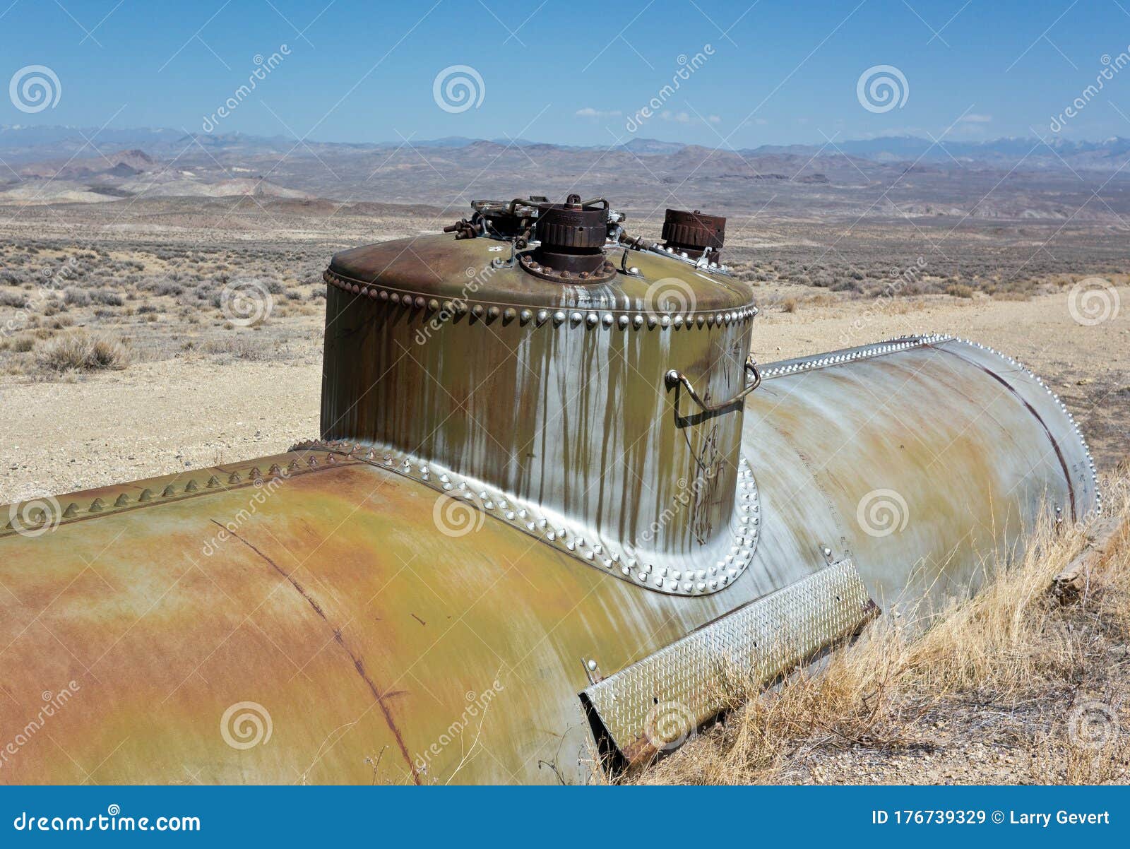 Tank from a Steam Locomotive in the Desert Stock Image - Image of ...