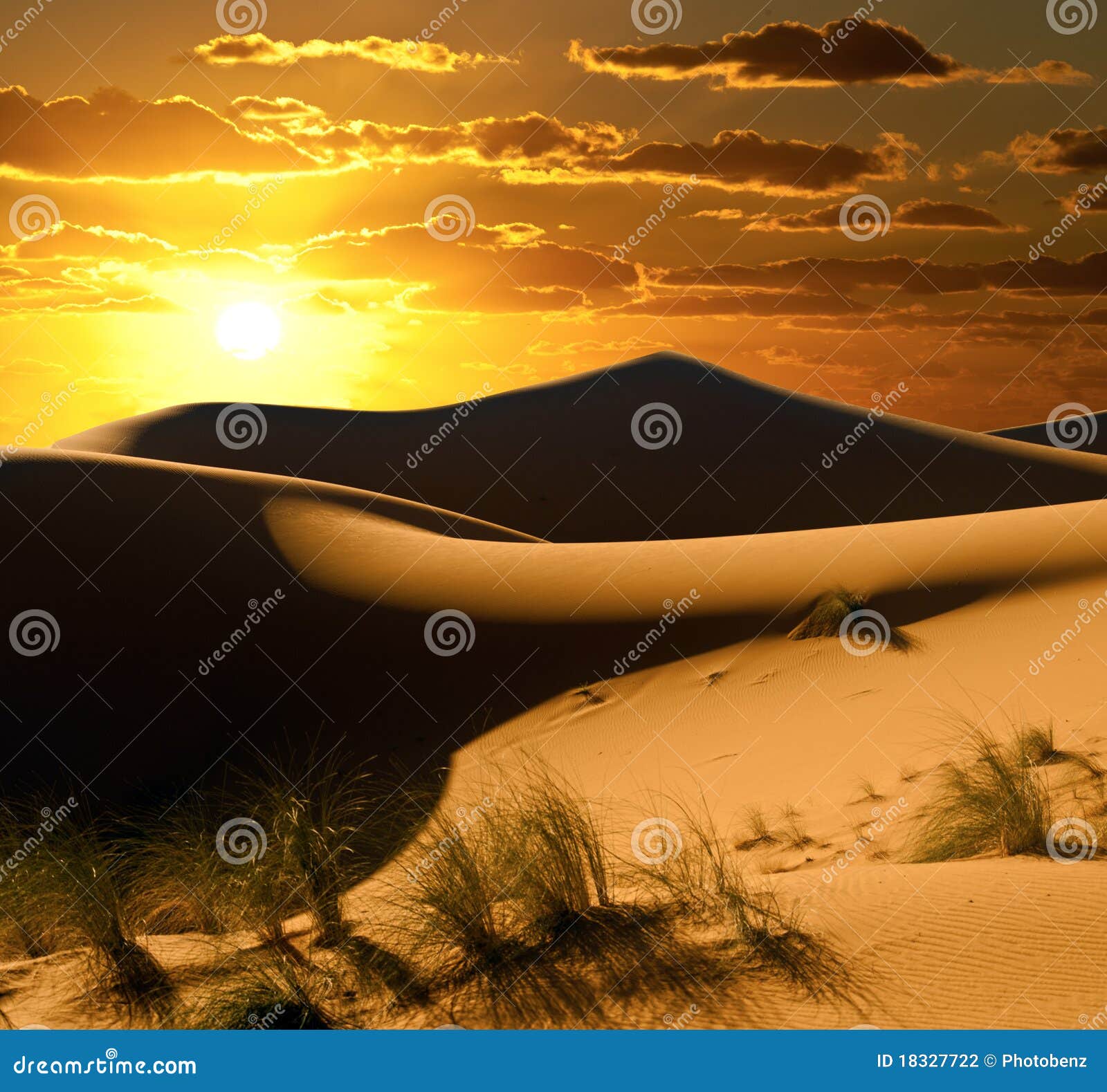 Desert Sunset - Morocco Sahara Desert Stock Photo - Image of tropic ...