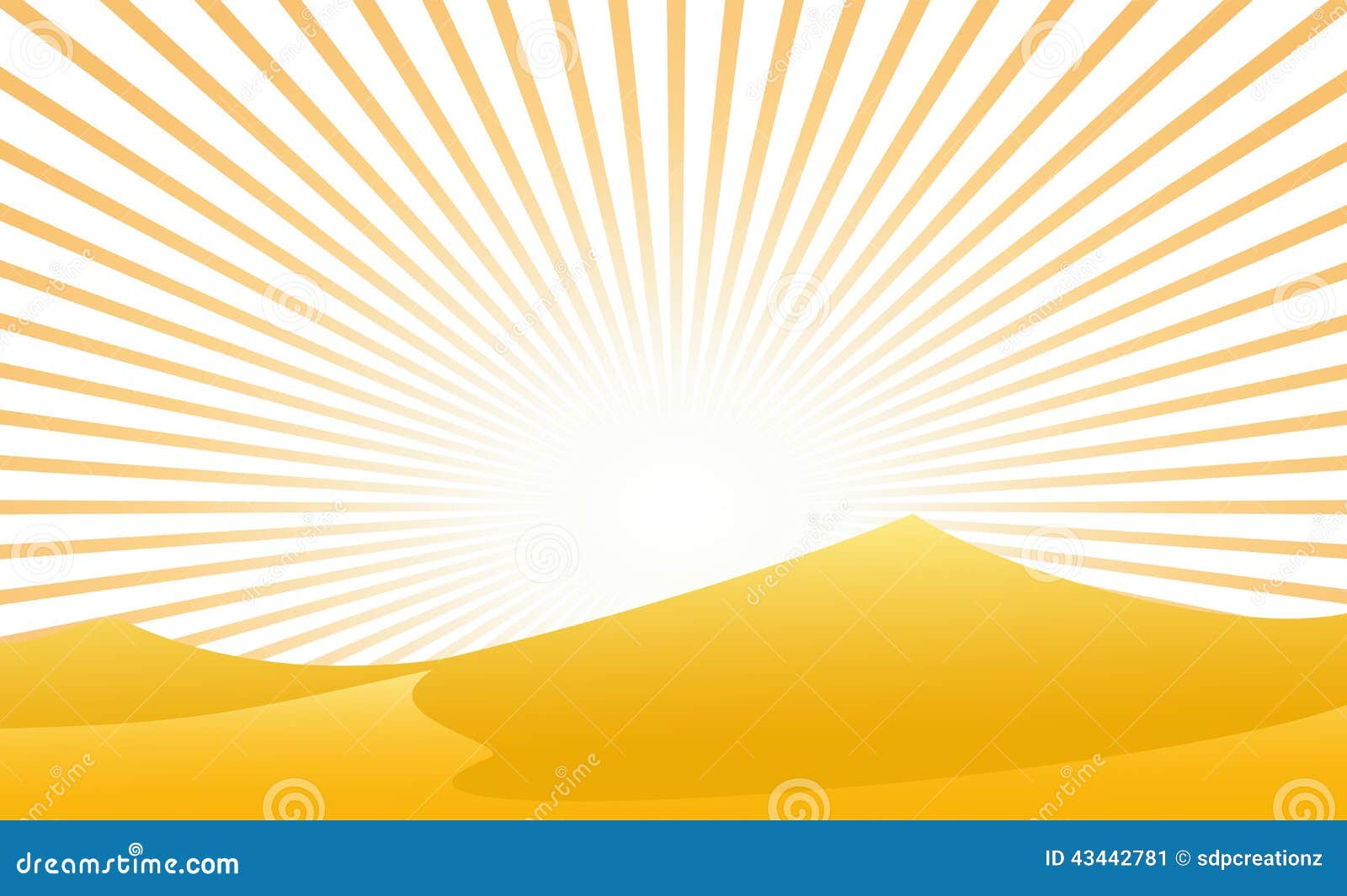 Desert with Sunbeam stock vector. Illustration of horizons - 43442781 Desert with Sunbeam stock vector. Illustration of horizons - 43442781