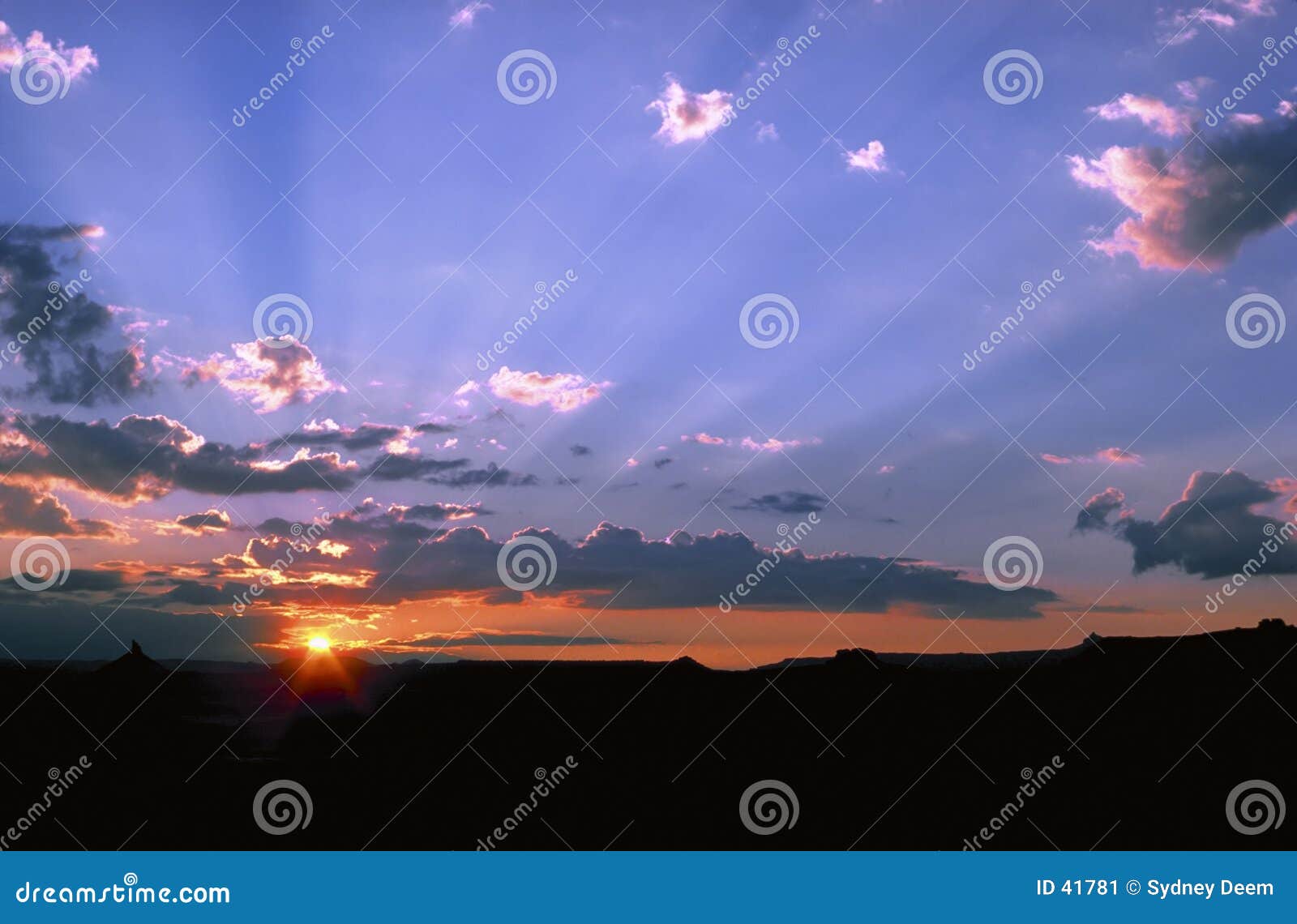 Desert Sunset stock image. Image of desert, skyline, blue - 41781