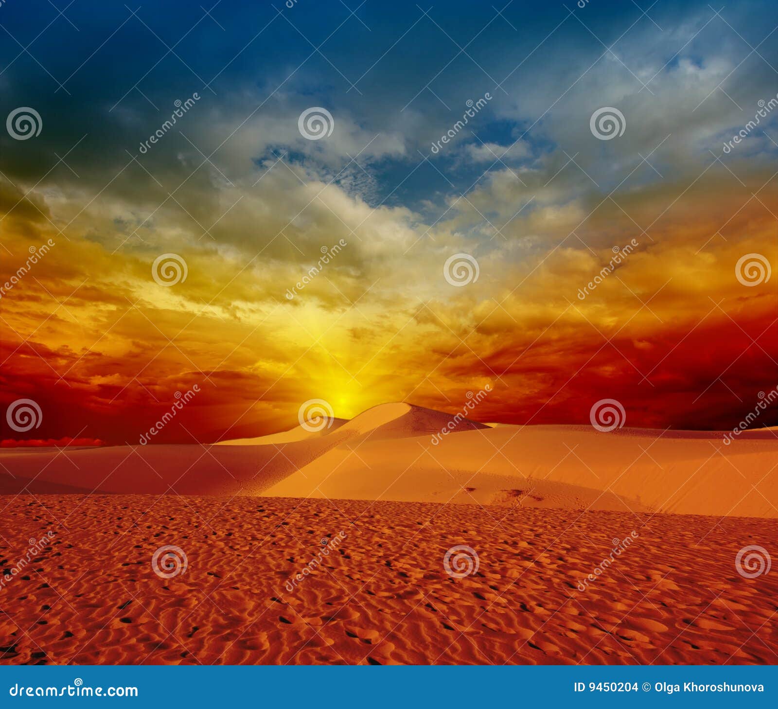Desert sunset stock photo. Image of ripples, sand, natural - 9450204