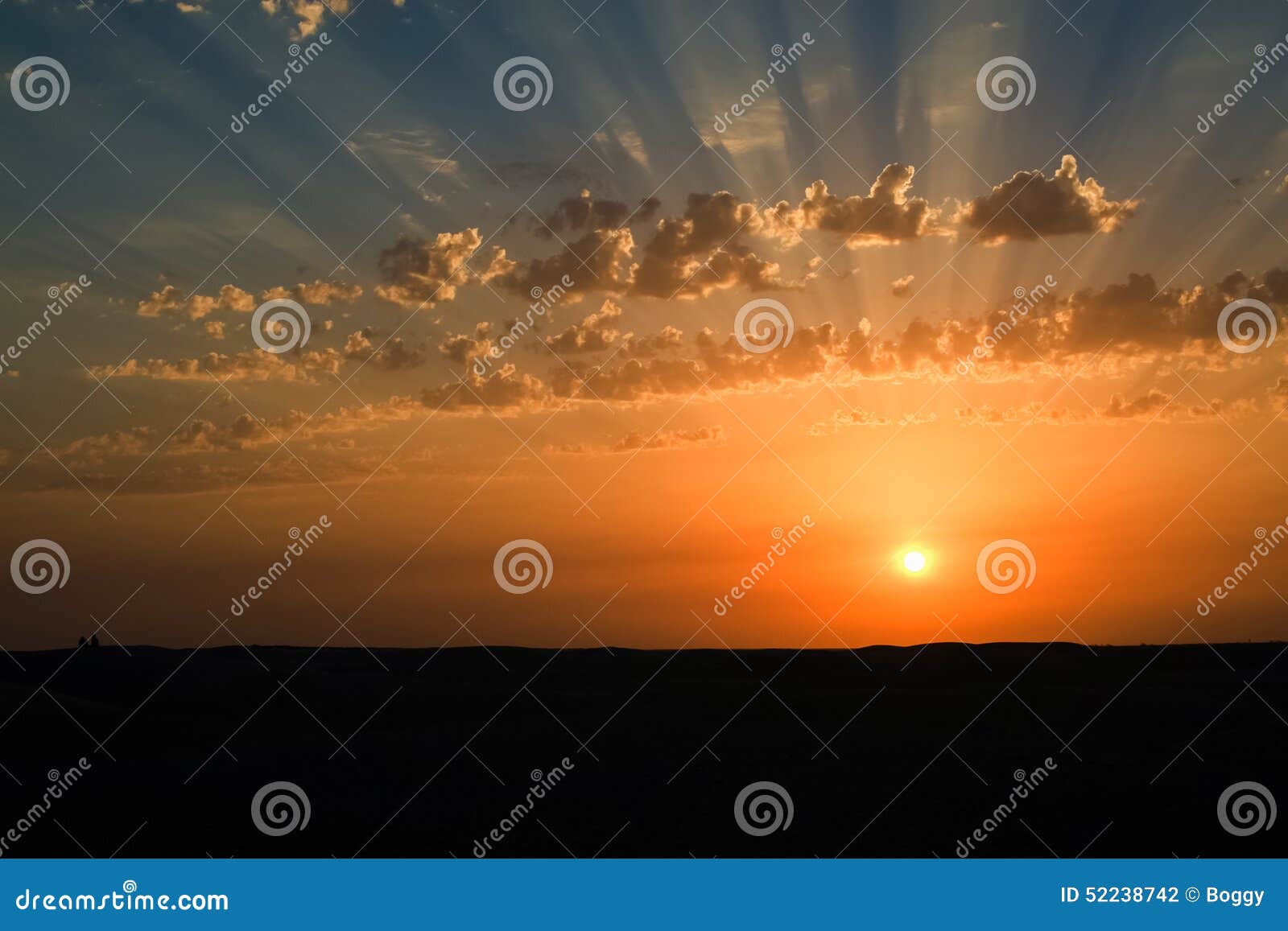 Desert sunset stock photo. Image of sahara, sunset, horizon - 52238742