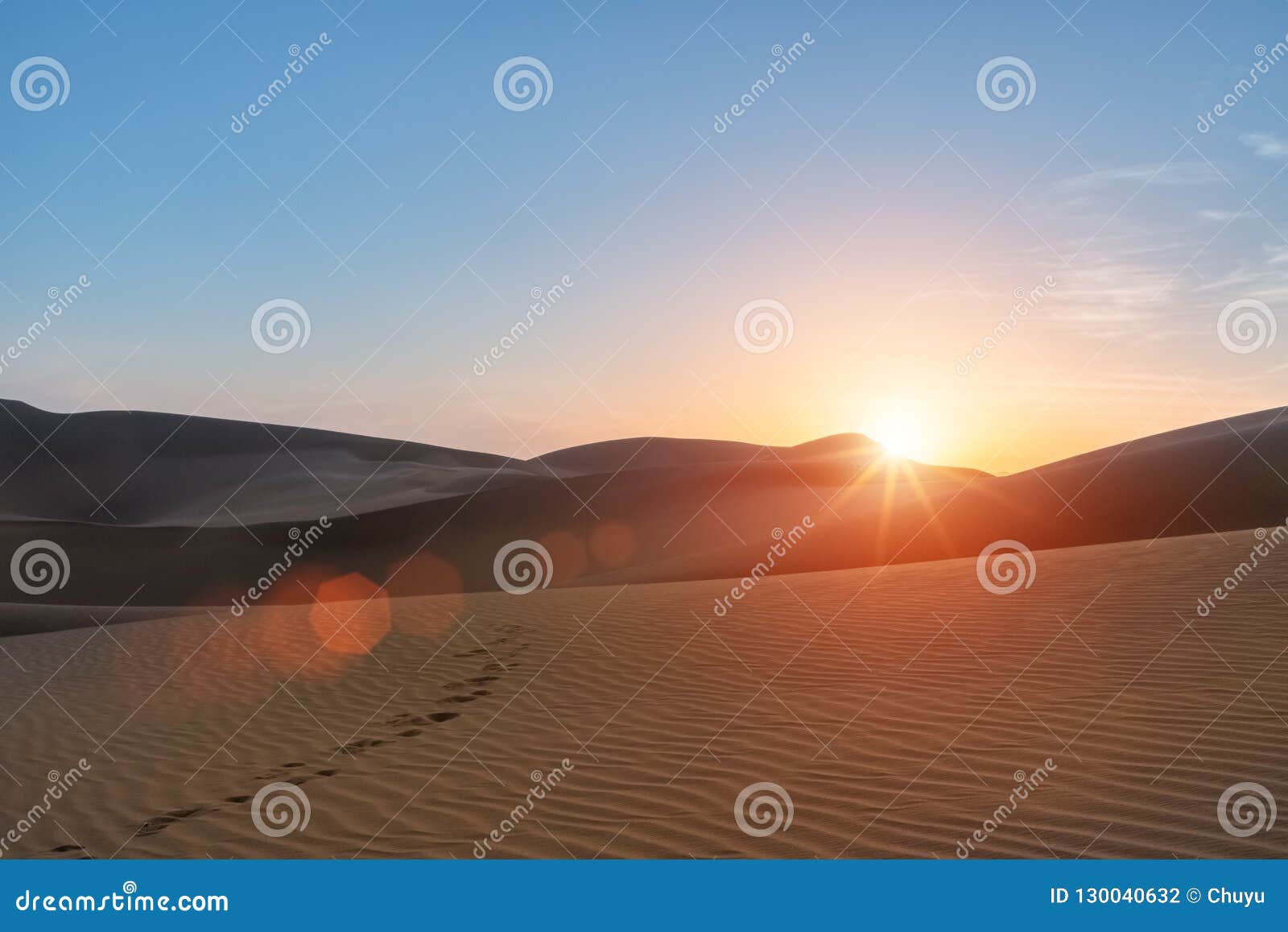 Desert in sunset stock photo. Image of closeup, landscape - 130040632