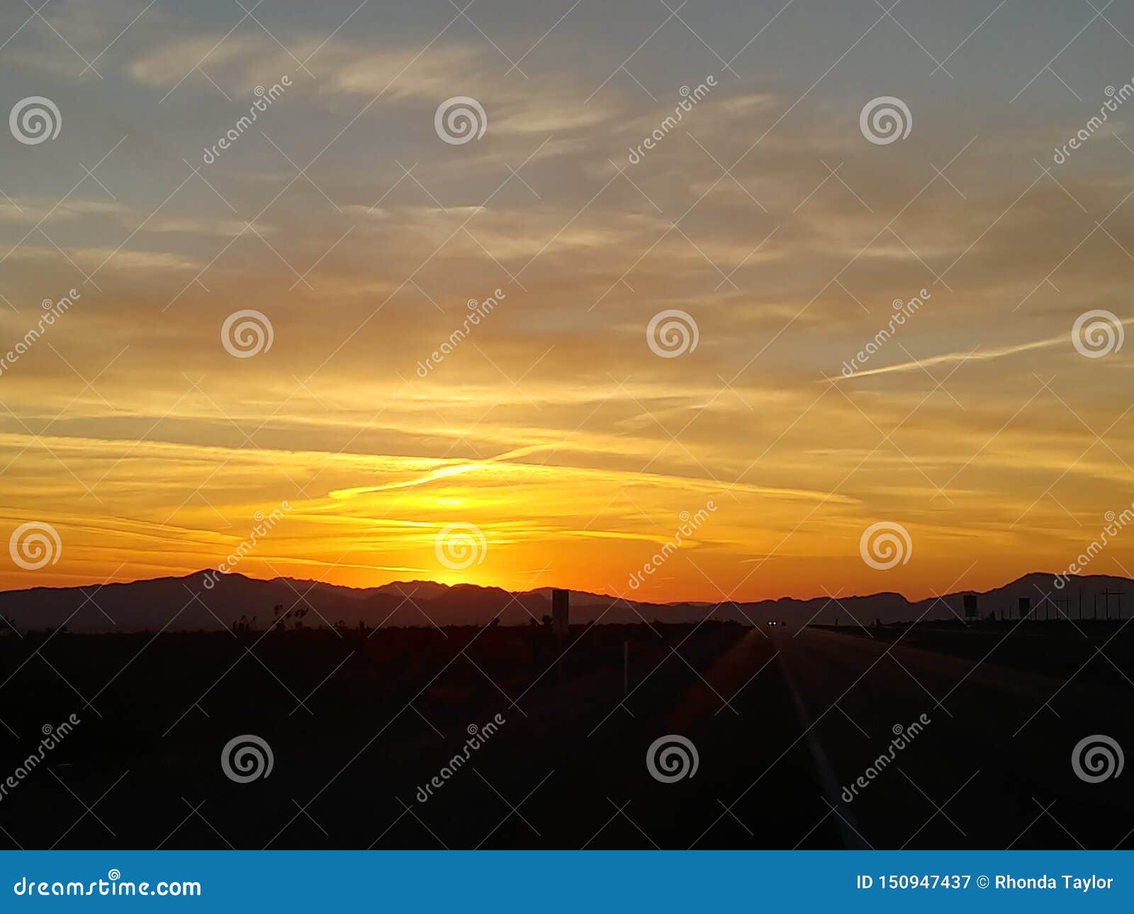 Desert Sunset in Nevada stock image. Image of sunset - 150947437