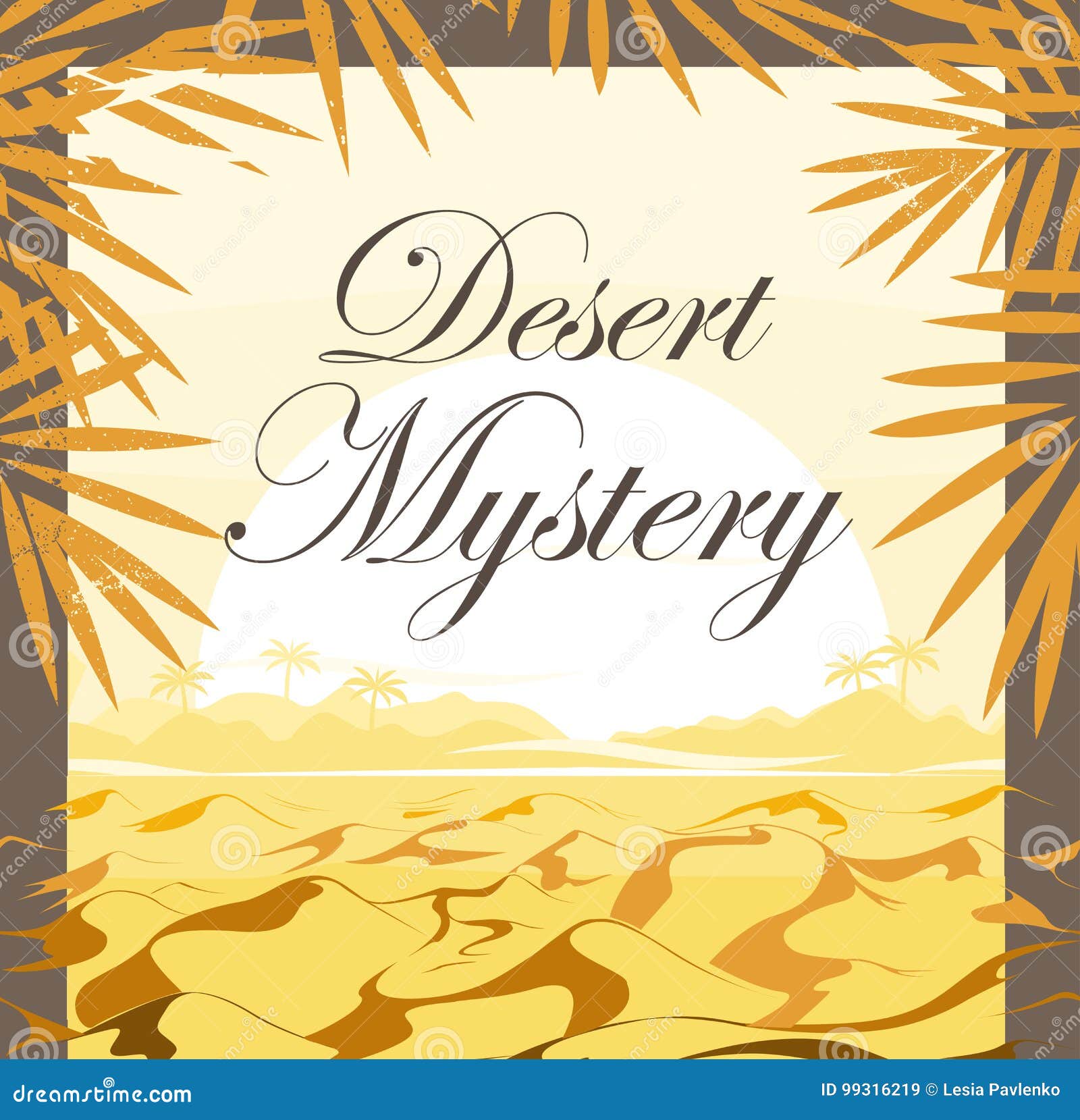 Desert Frame And Border Cartoon Vector | CartoonDealer.com #58173957