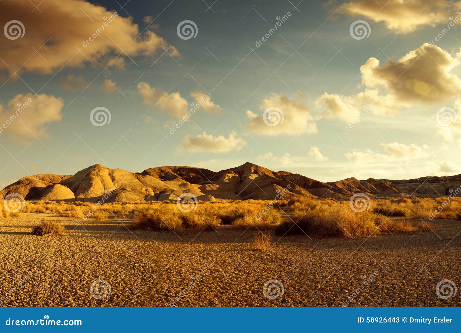 Desert sunset stock image. Image of outdoors, landscape - 58926443