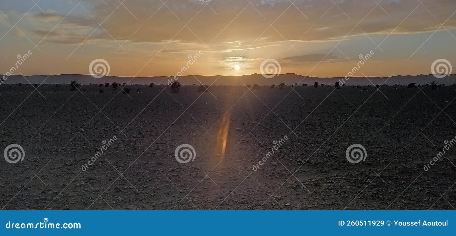 Desert and Sunset What a Great View Stock Image - Image of reflection ...