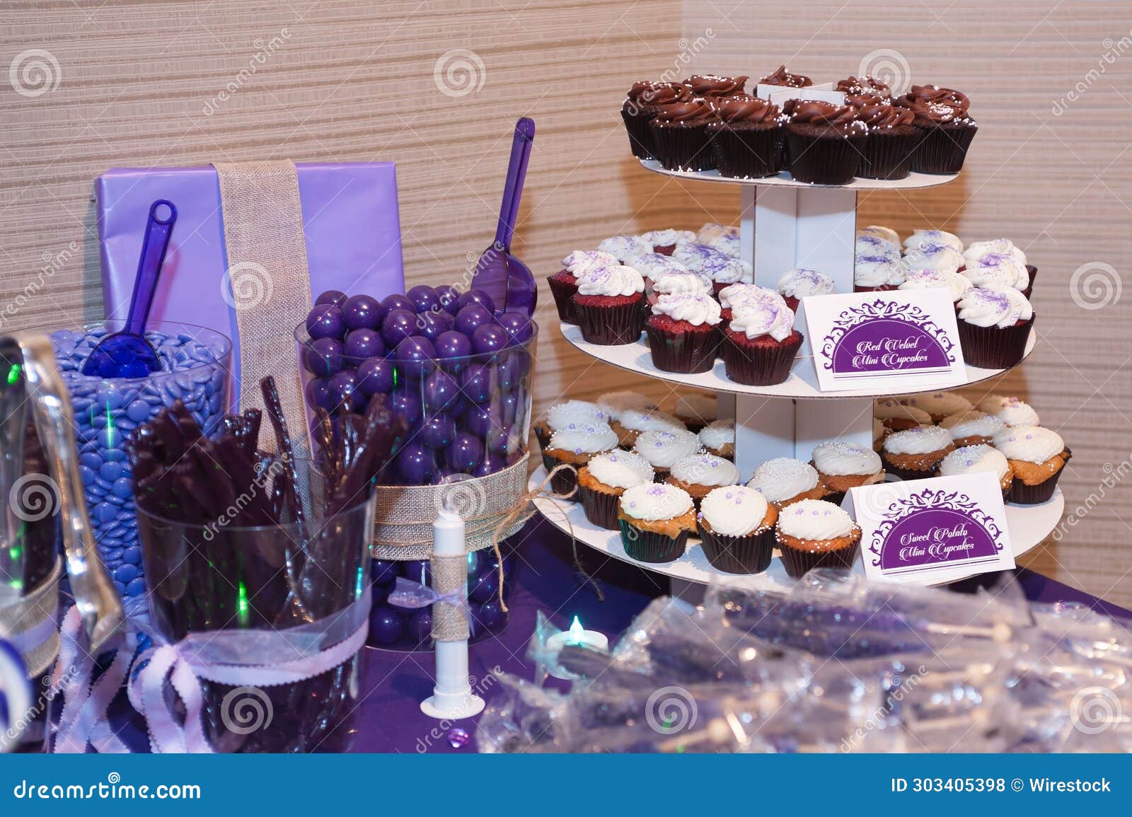 Desert Table at a Wedding Reception Stock Photo - Image of sand ...