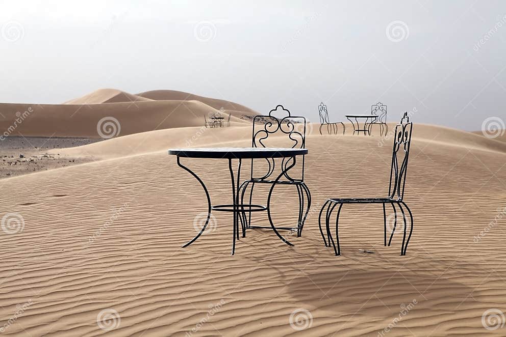 Desert tables and chairs stock photo. Image of nature - 26819522