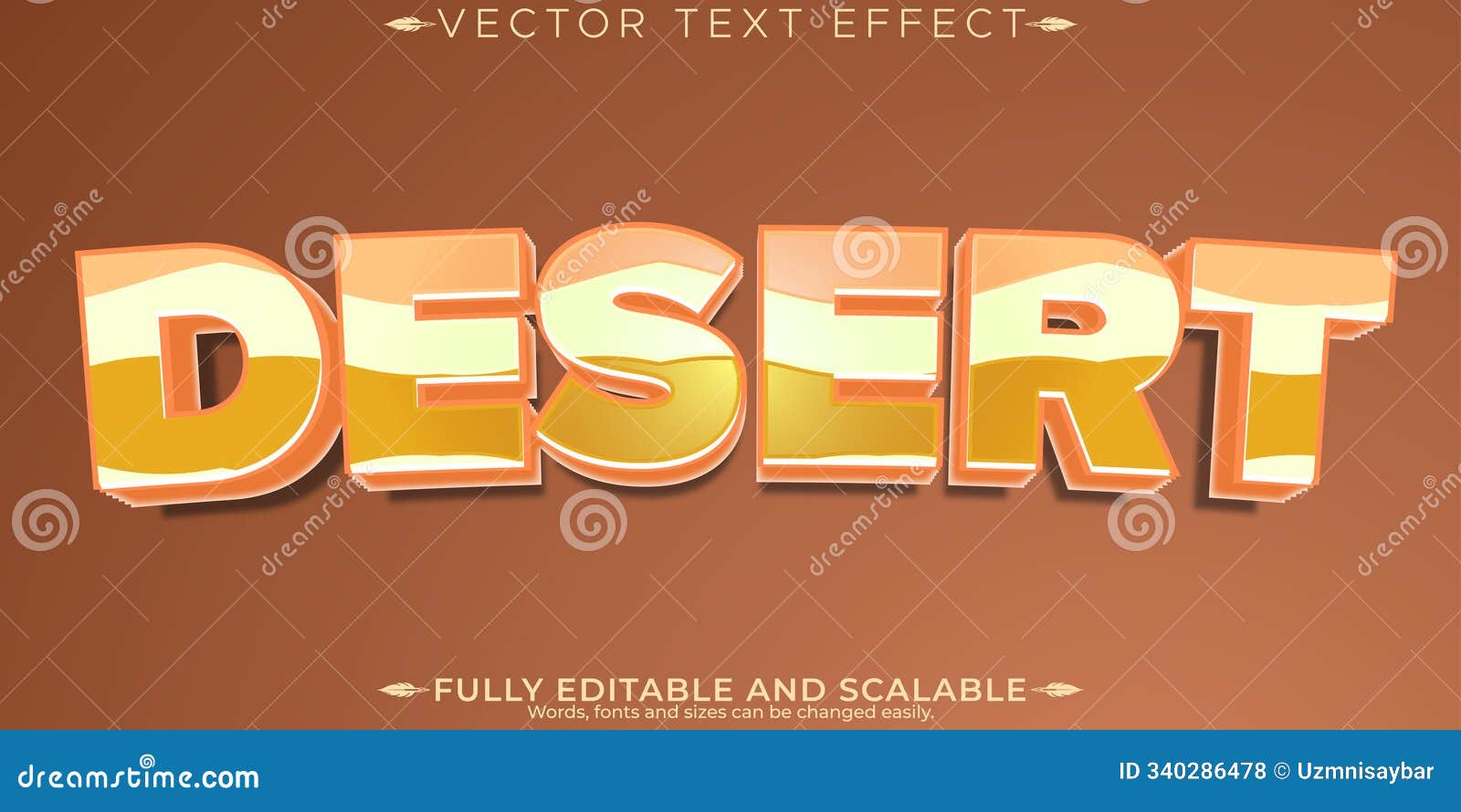 Desert Text Effect, Editable Egypt and Sandy Customizable Font Style ...