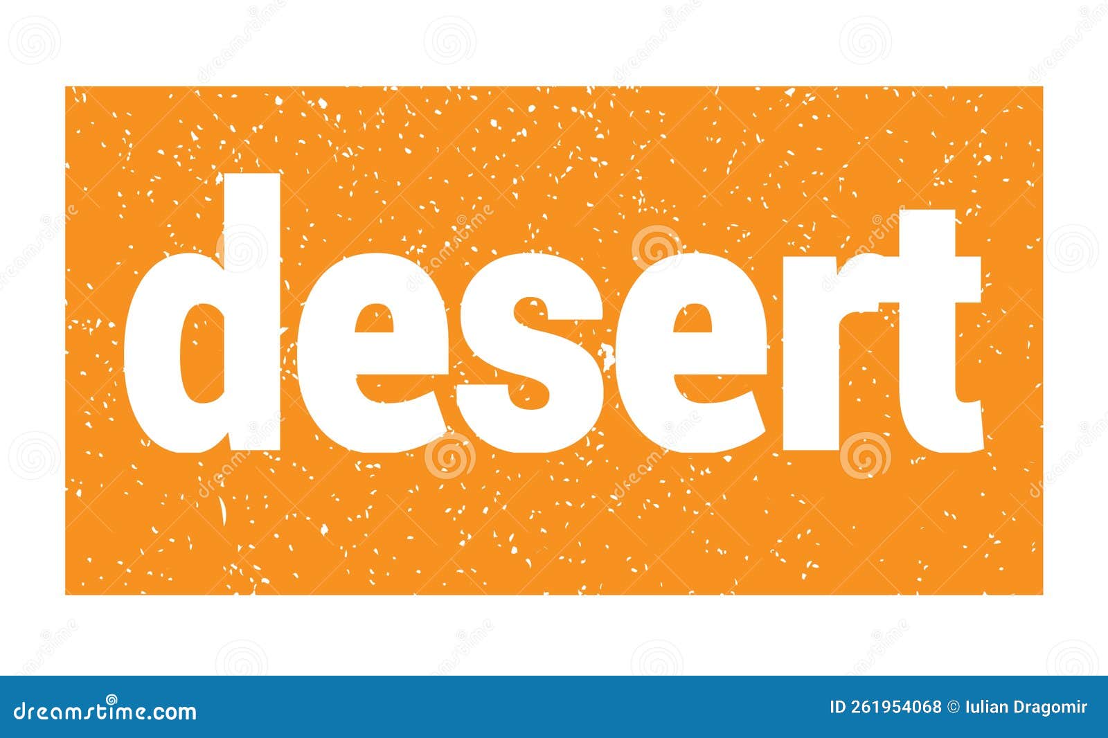 Desert Text Written on Orange Stamp Sign Stock Illustration ...