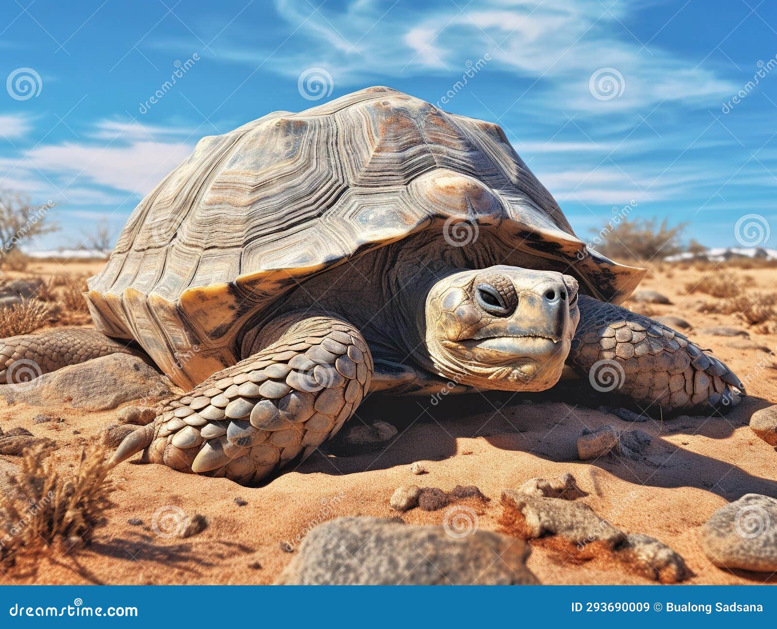 Ai Generated Illustration Wildlife Concept of Desert Tortoise Stock ...