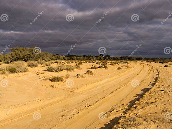 Desert Track stock photo. Image of sand, storm, nature - 28852882