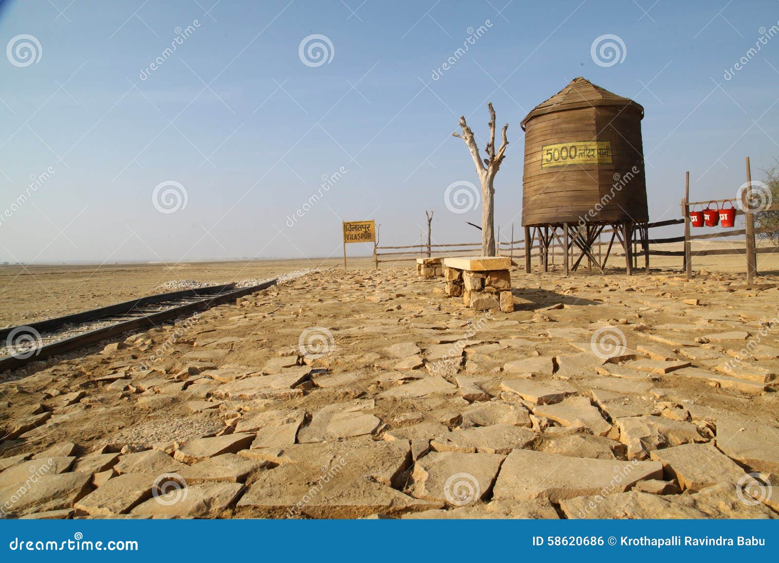Desert Train Station of Rajasthan Stock Photo - Image of beauty ...
