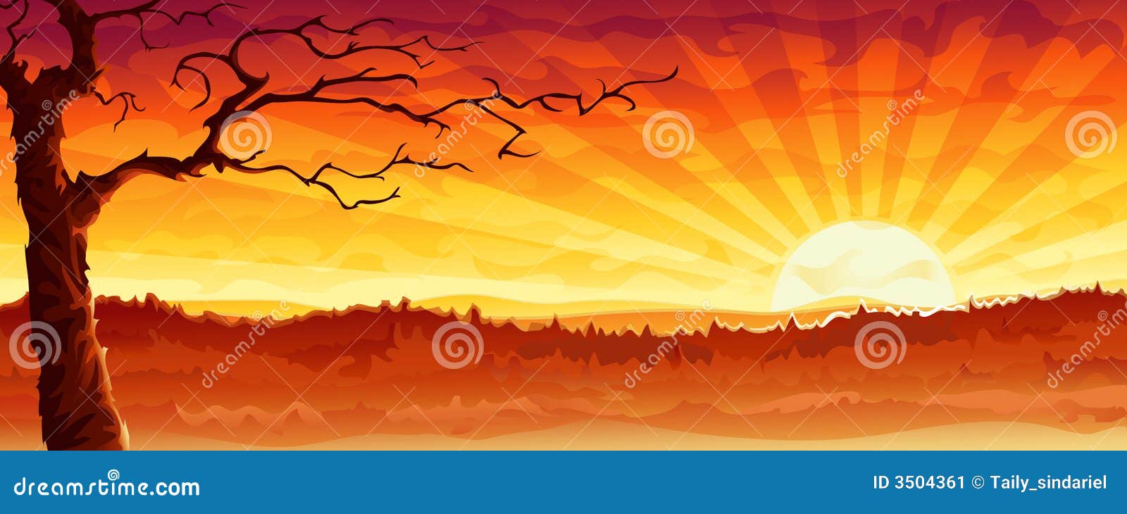 Desert Tree Cartoon Vector | CartoonDealer.com #3504361