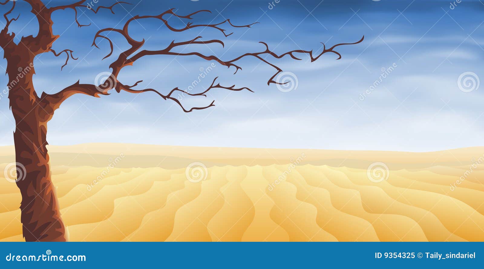 Desert Tree Cartoon Vector | CartoonDealer.com #3504361