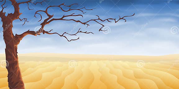 Desert tree stock vector. Illustration of bright, climate - 9354325