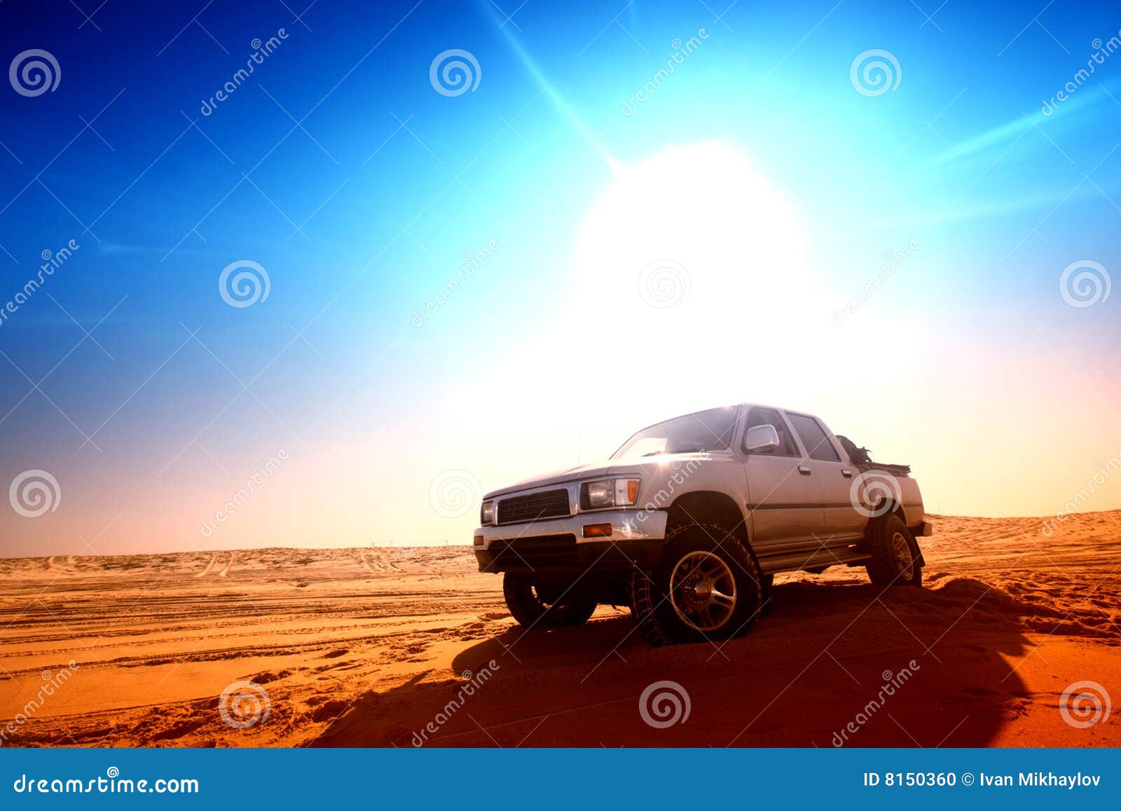 Desert truck stock photo. Image of power, gold, landscape - 8150360