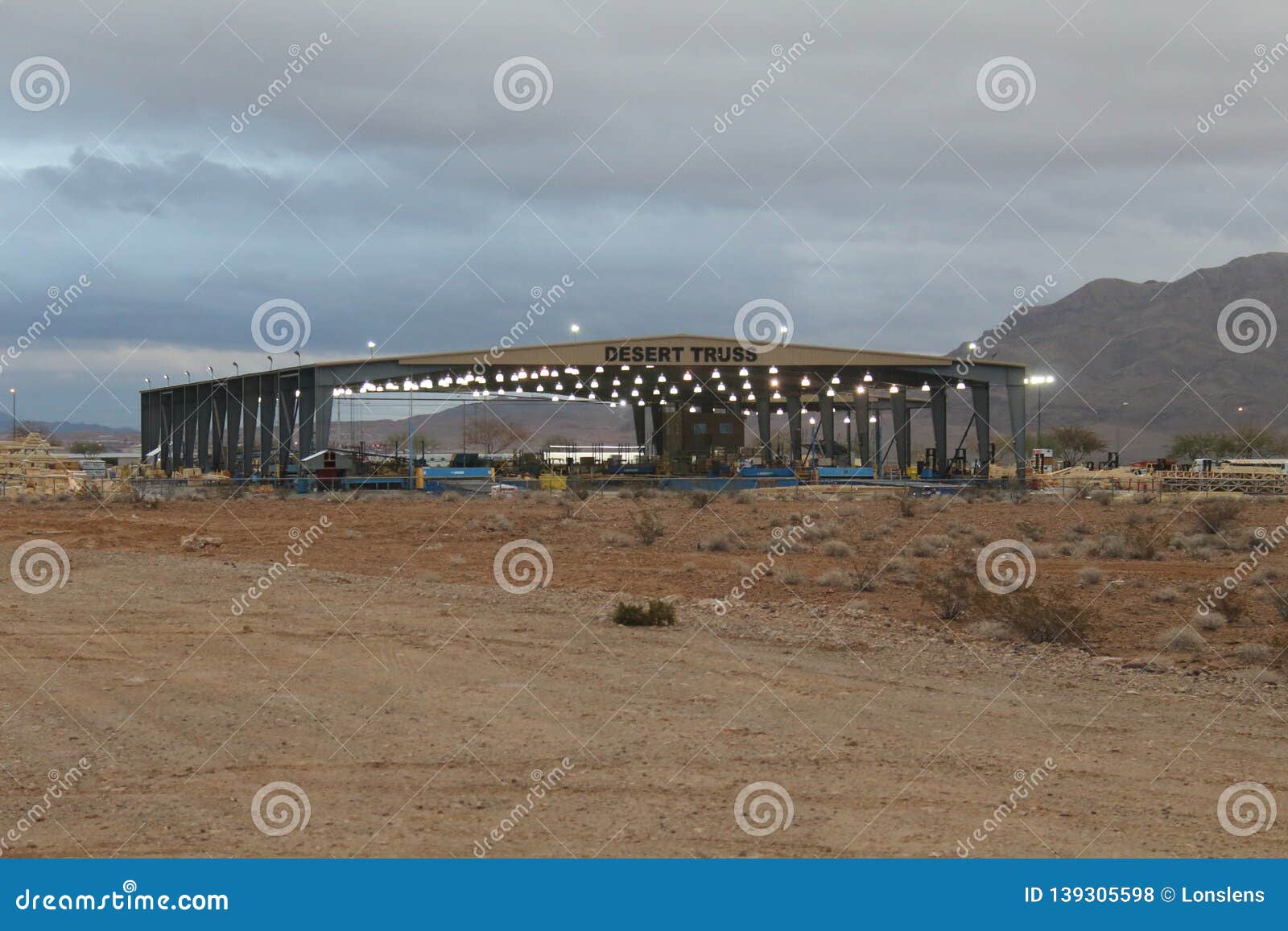 Desert Truss Assembly Pad. Construction Pad Editorial Stock Photo ...