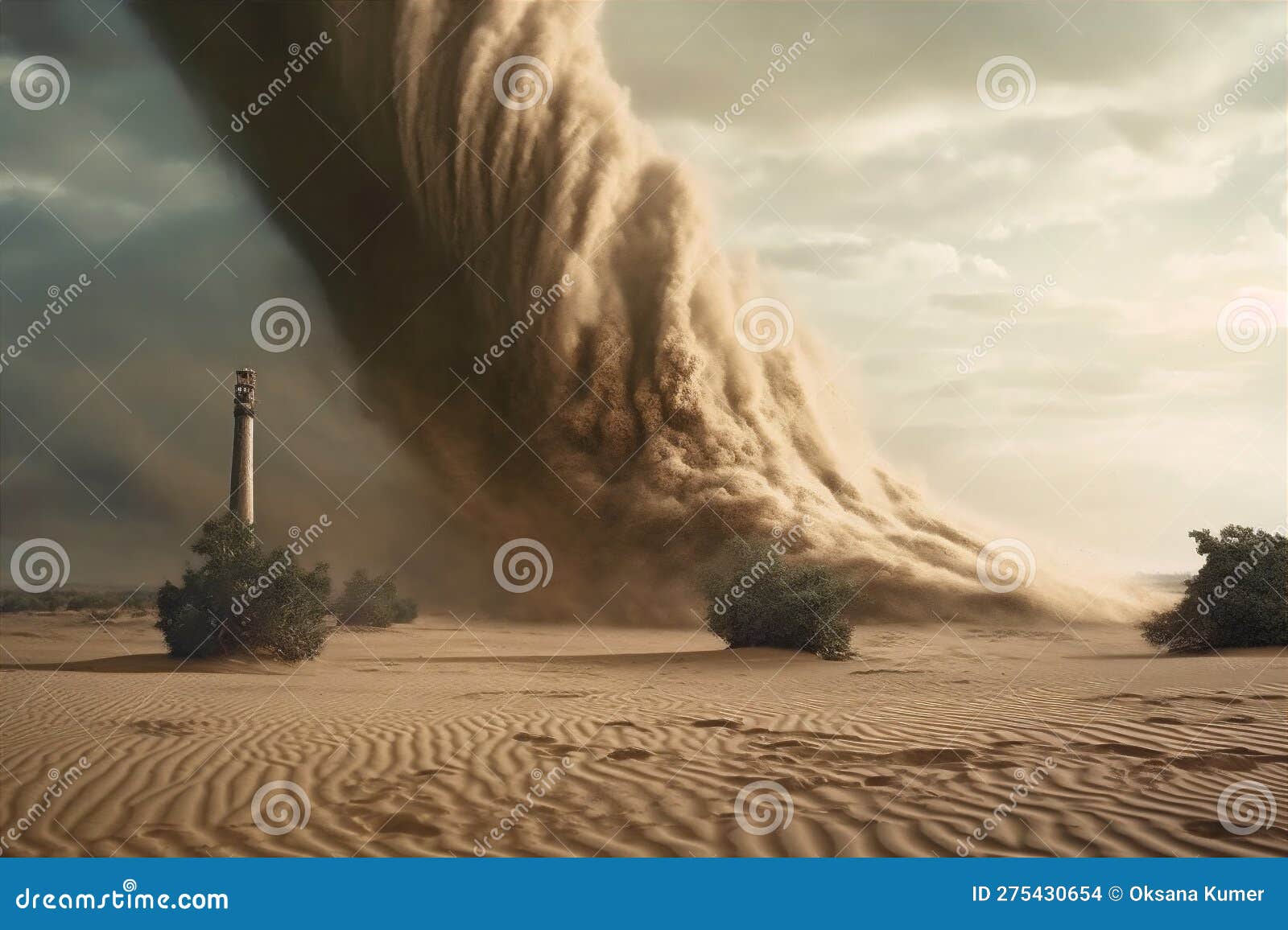 Desert Twister Sand Tornado. AI Generated. Stock Photo - Image of ...